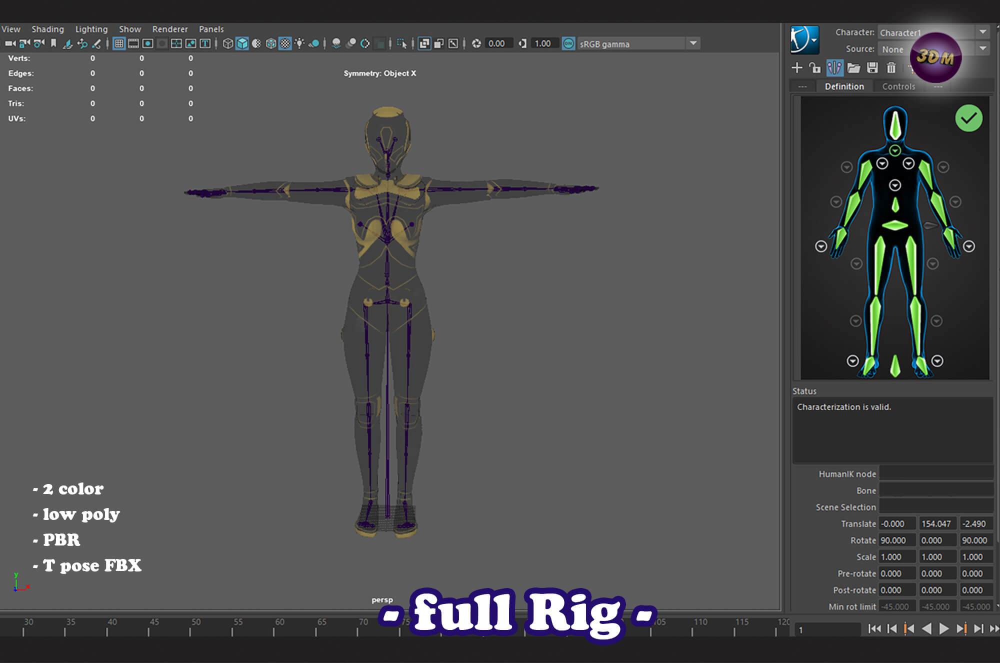 Driver Girl - PBR 3D Model by 3dmeshes