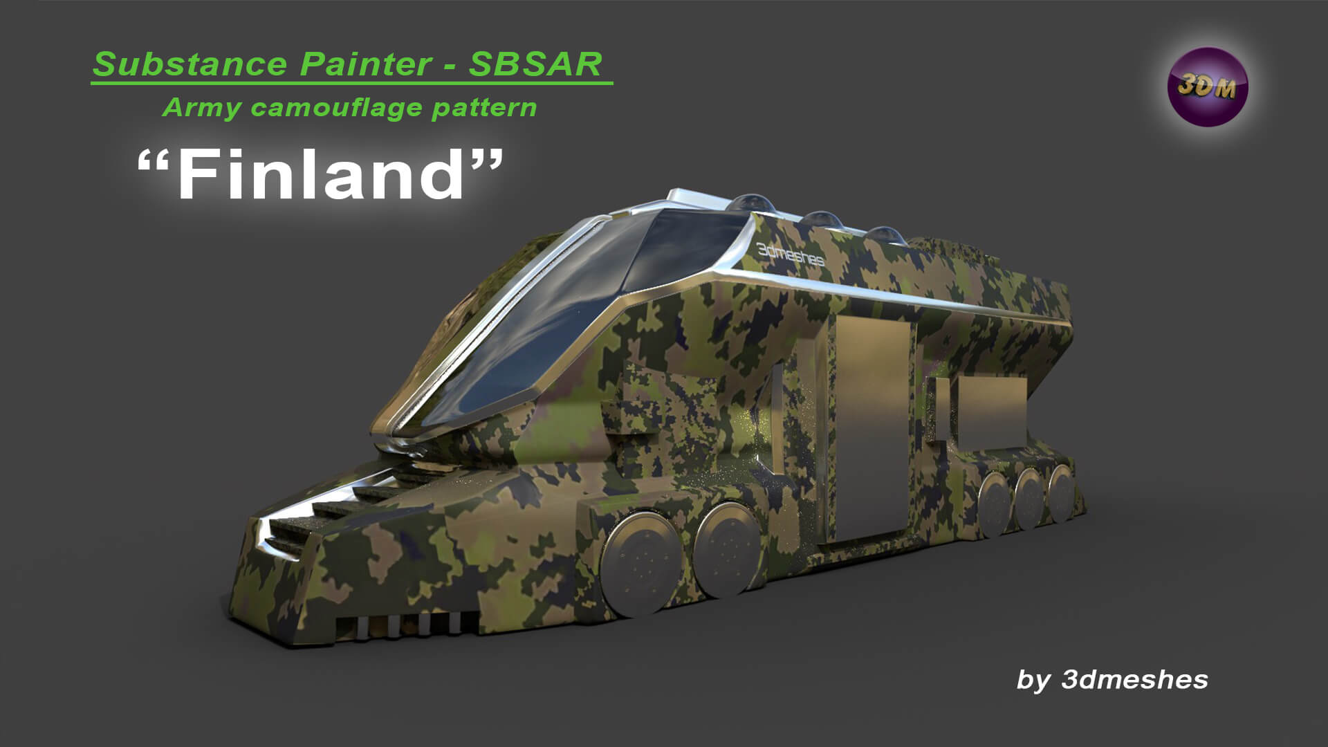 Finland - Army Camouflage Pattern - Sbsar Material Free 3D Texture by ...