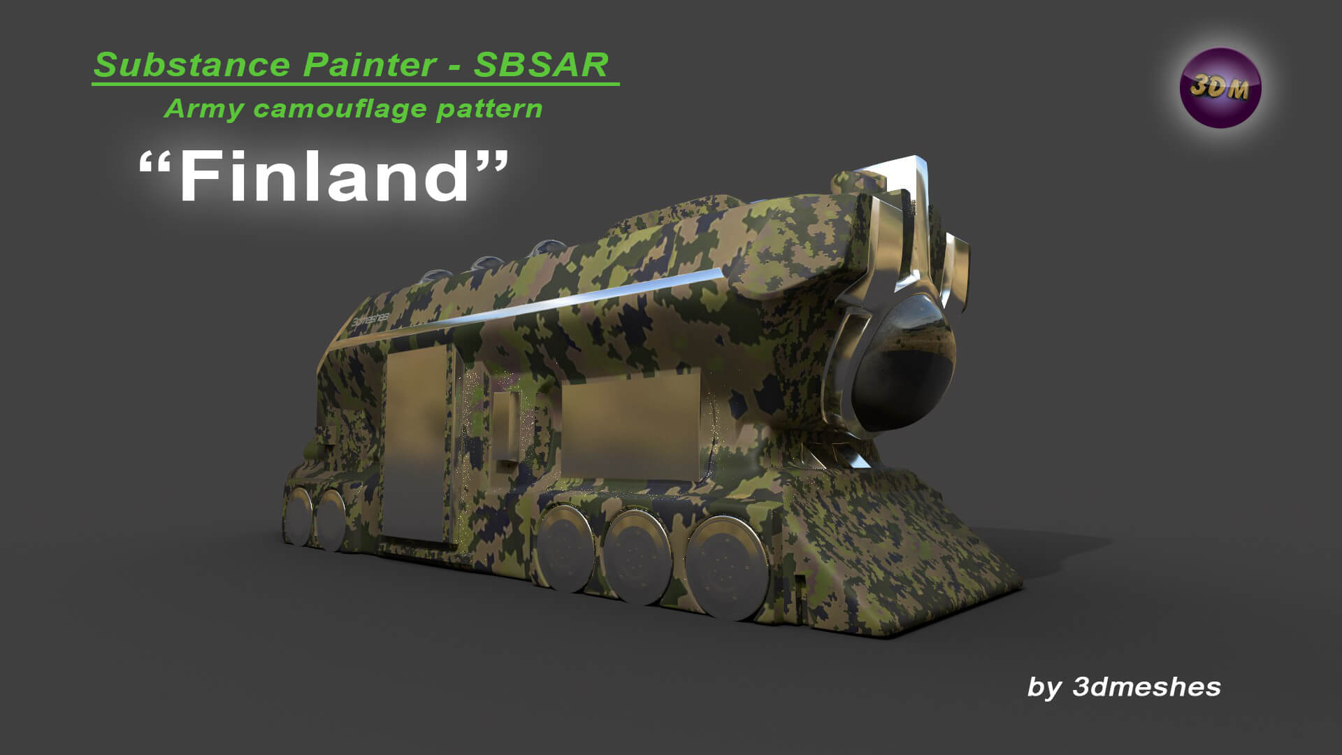 Finland - Army Camouflage Pattern - Sbsar Material Free 3D Texture by ...