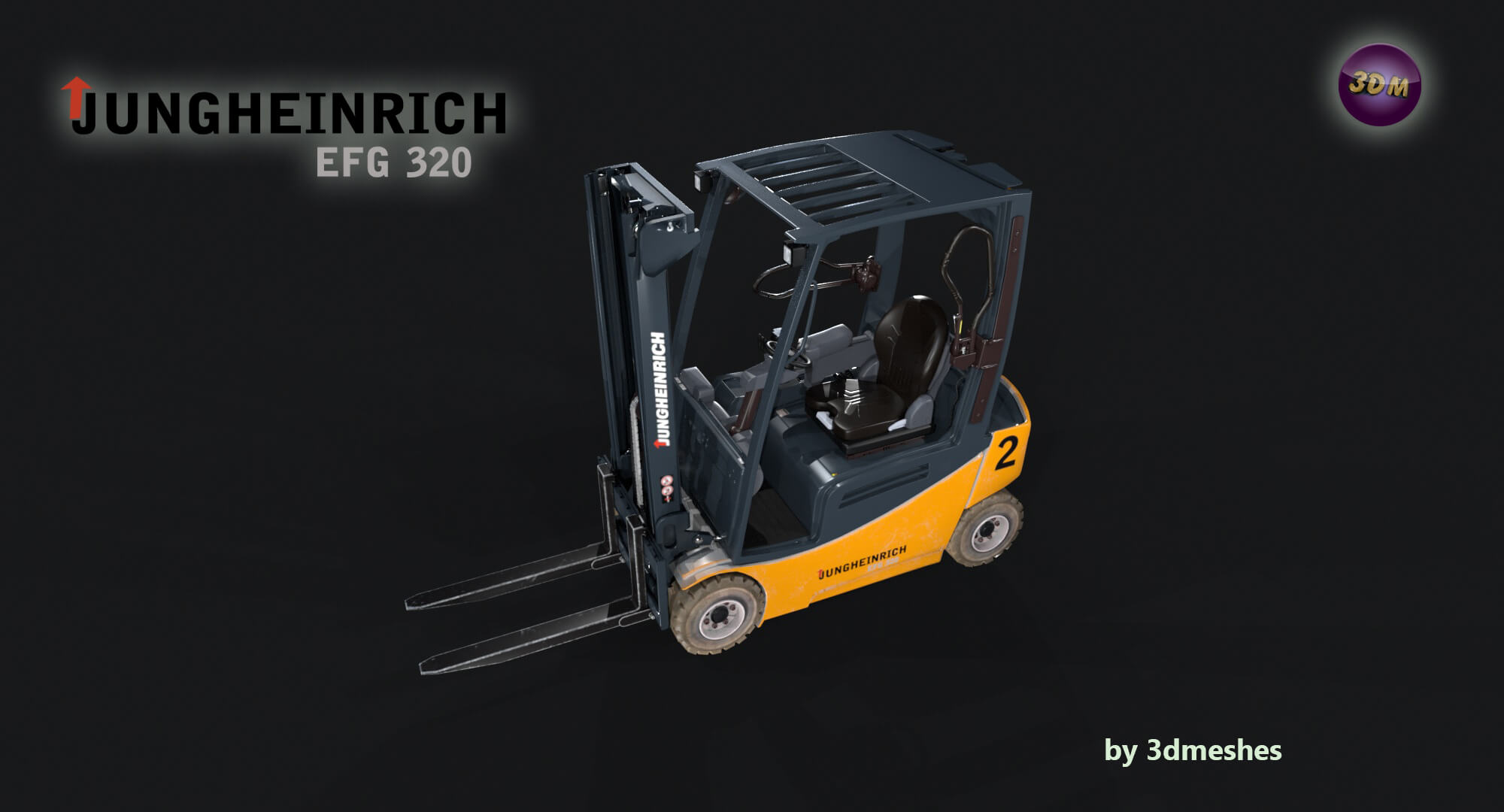 Jungheinrich - EFG320 Electro Forklift - PBR 3D Model by 3dmeshes
