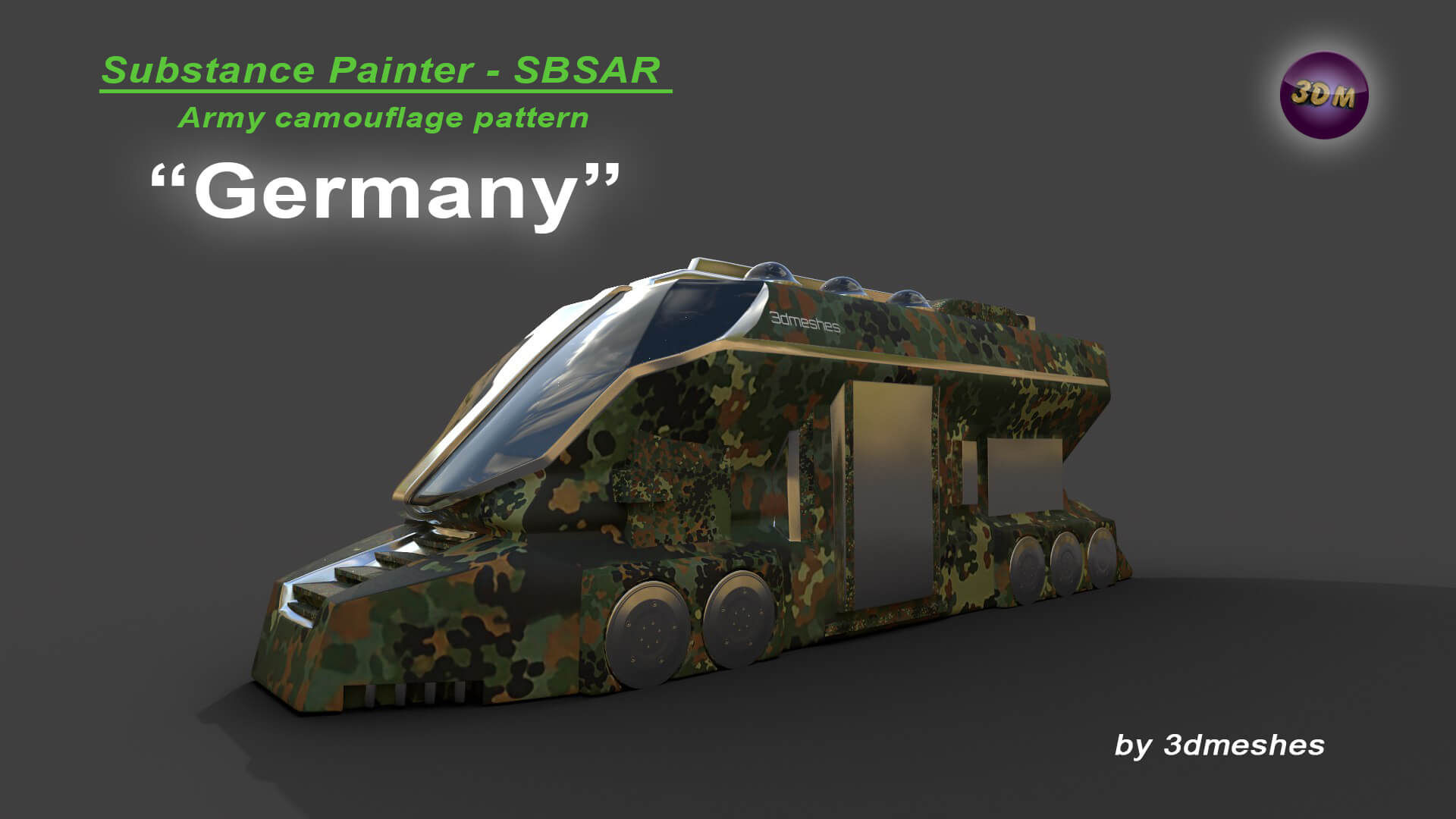 Germany - Army Camouflage Pattern - Sbsar Material Free 3D Texture by ...