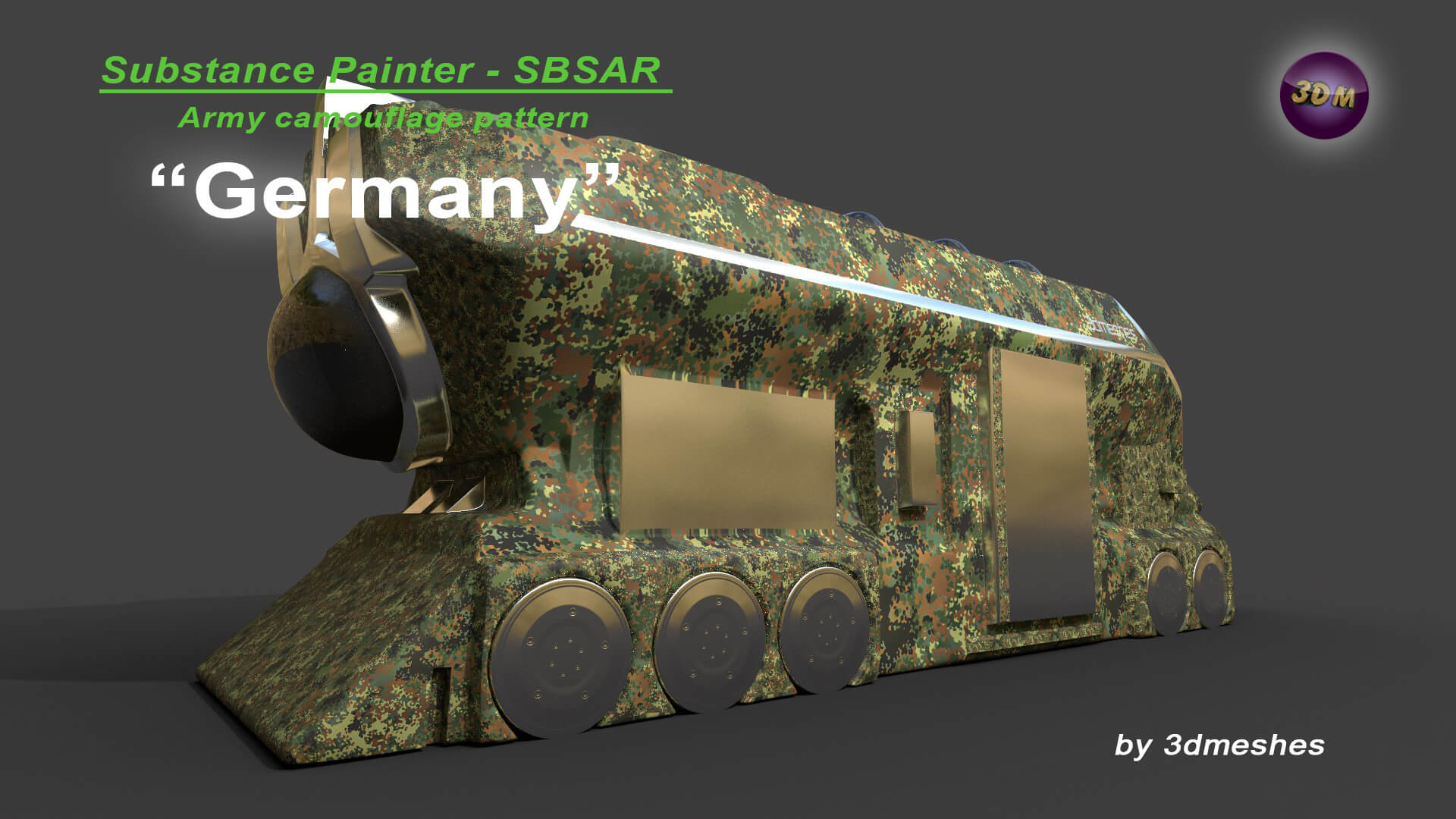 Germany - Army Camouflage Pattern - Sbsar Material Free 3D Texture by ...