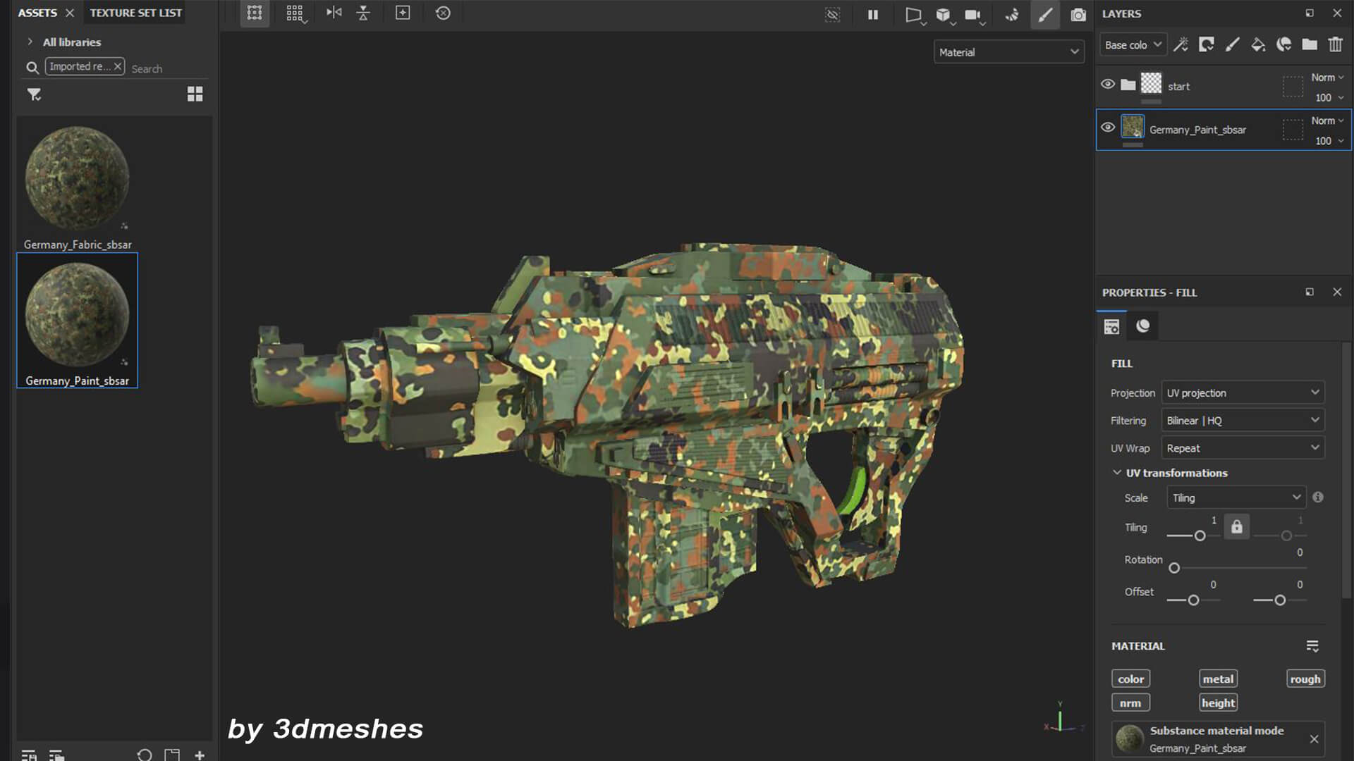 Germany - Army Camouflage Pattern - Sbsar Material Free 3D Texture by ...