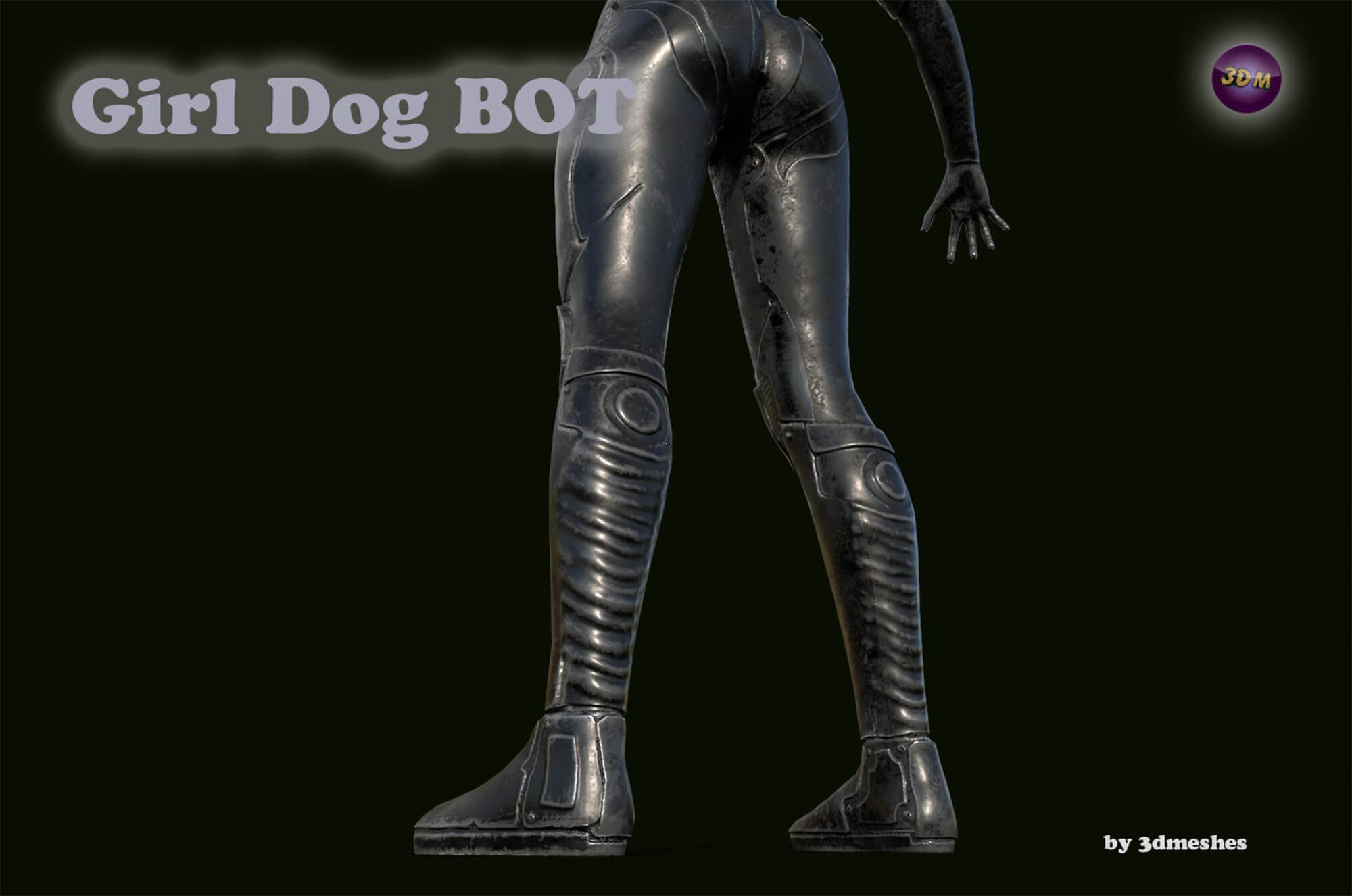 Girl Dog Bot - PBR 3D Model by 3dmeshes