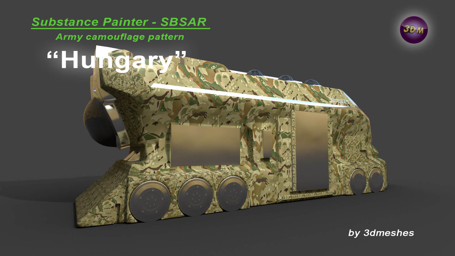 Hungary - Army Camouflage Pattern - Sbsar Material Free 3D Texture by ...