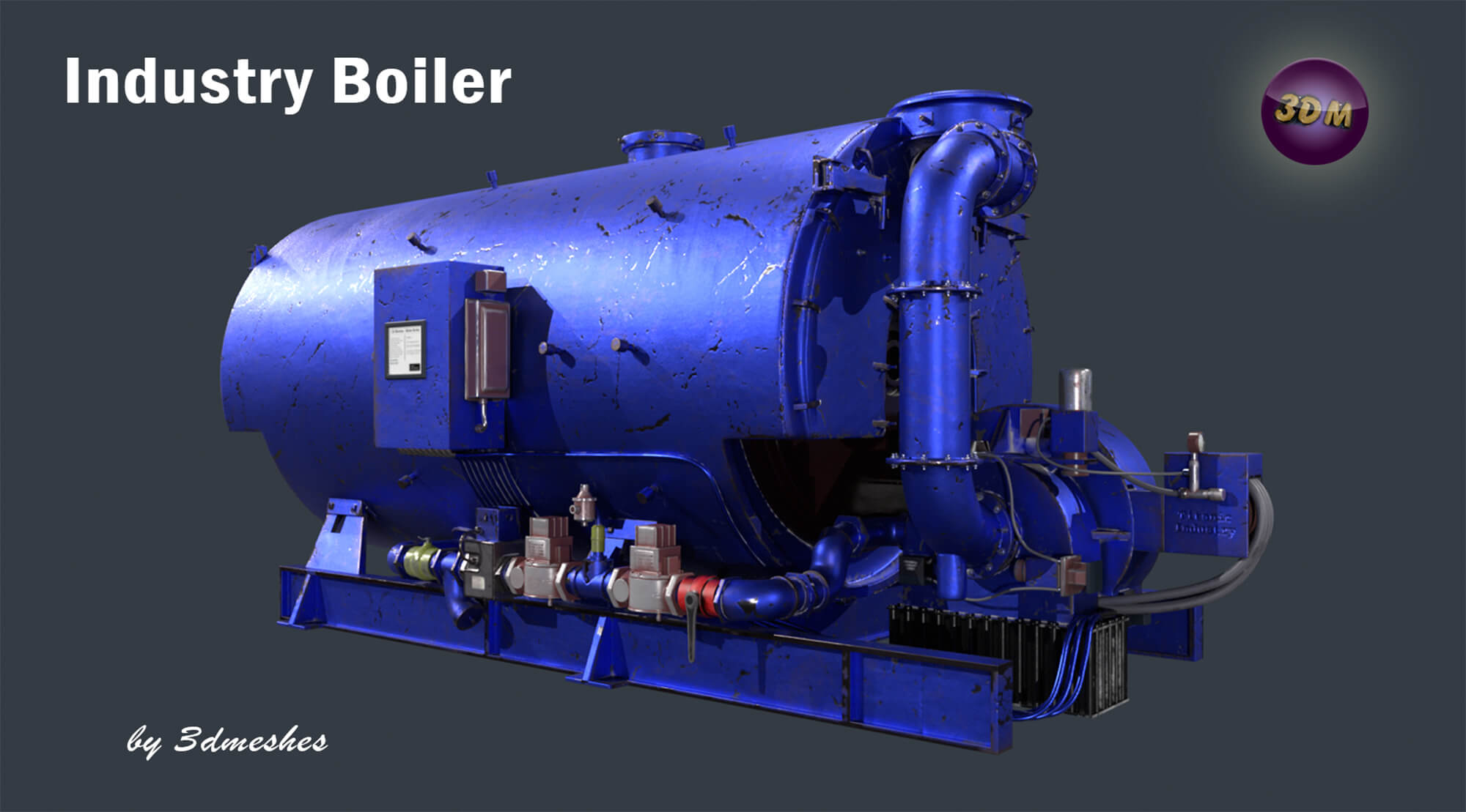 Industry Boiler - PBR 3D Model by 3dmeshes
