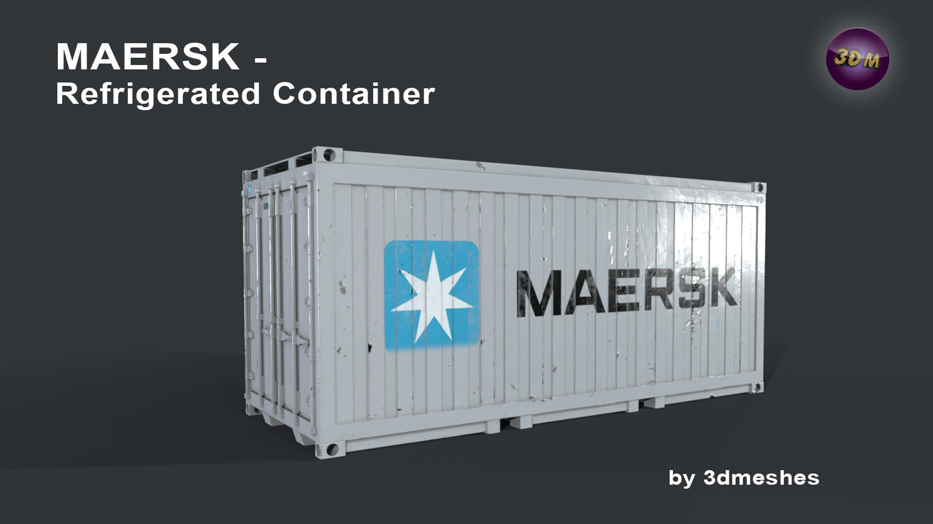 Maersk - Refrigerated Container - PBR 3D Model by 3dmeshes