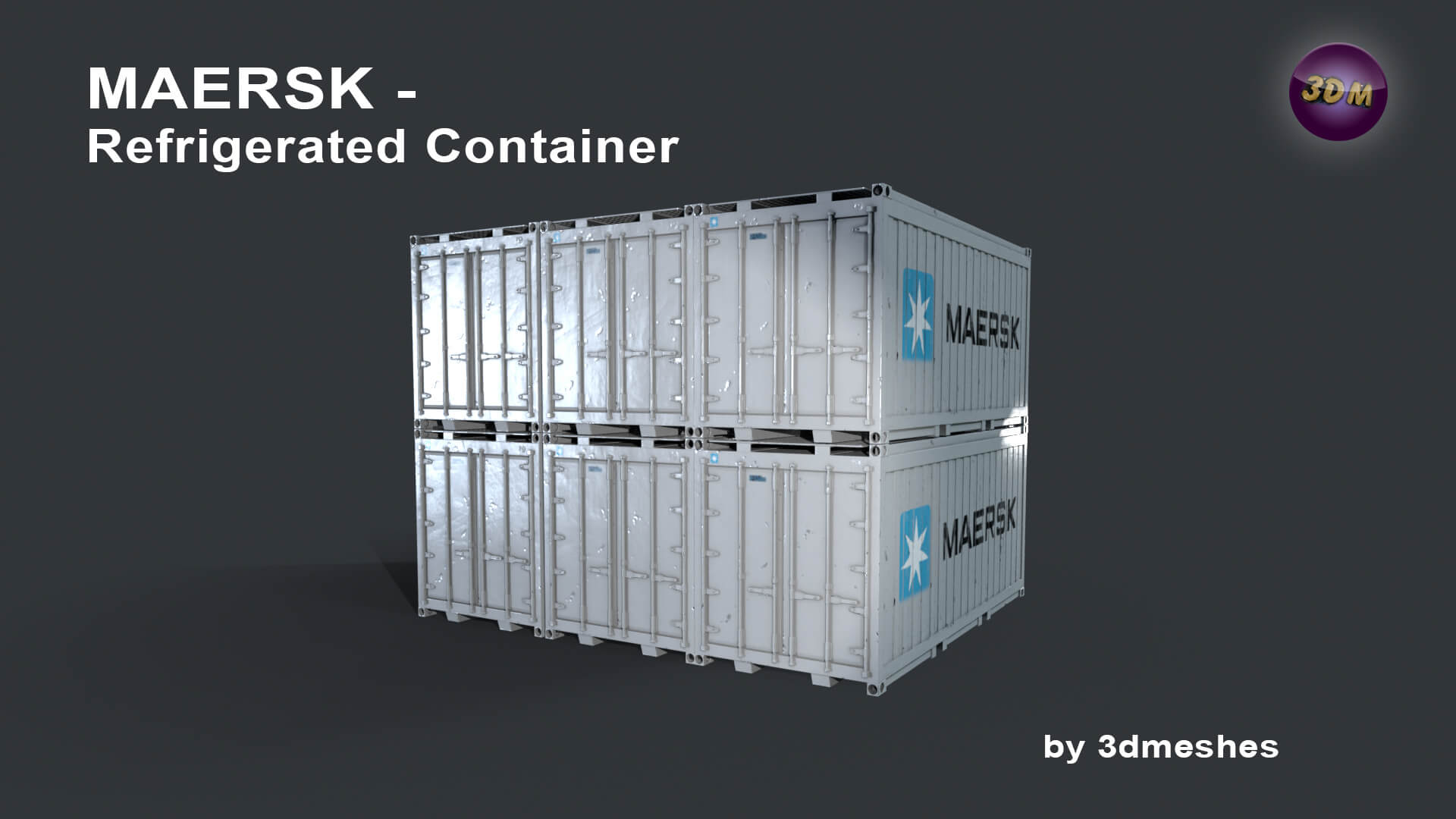 Maersk - Refrigerated Container - PBR 3D Model by 3dmeshes