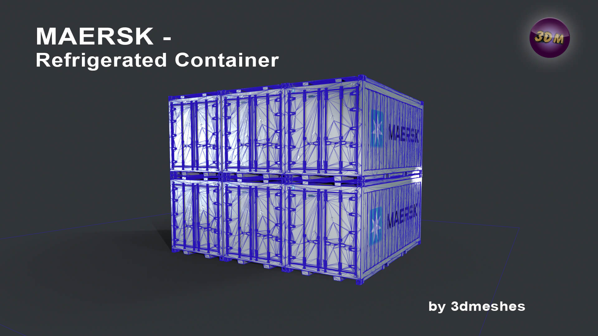 Maersk - Refrigerated Container - PBR 3D Model by 3dmeshes