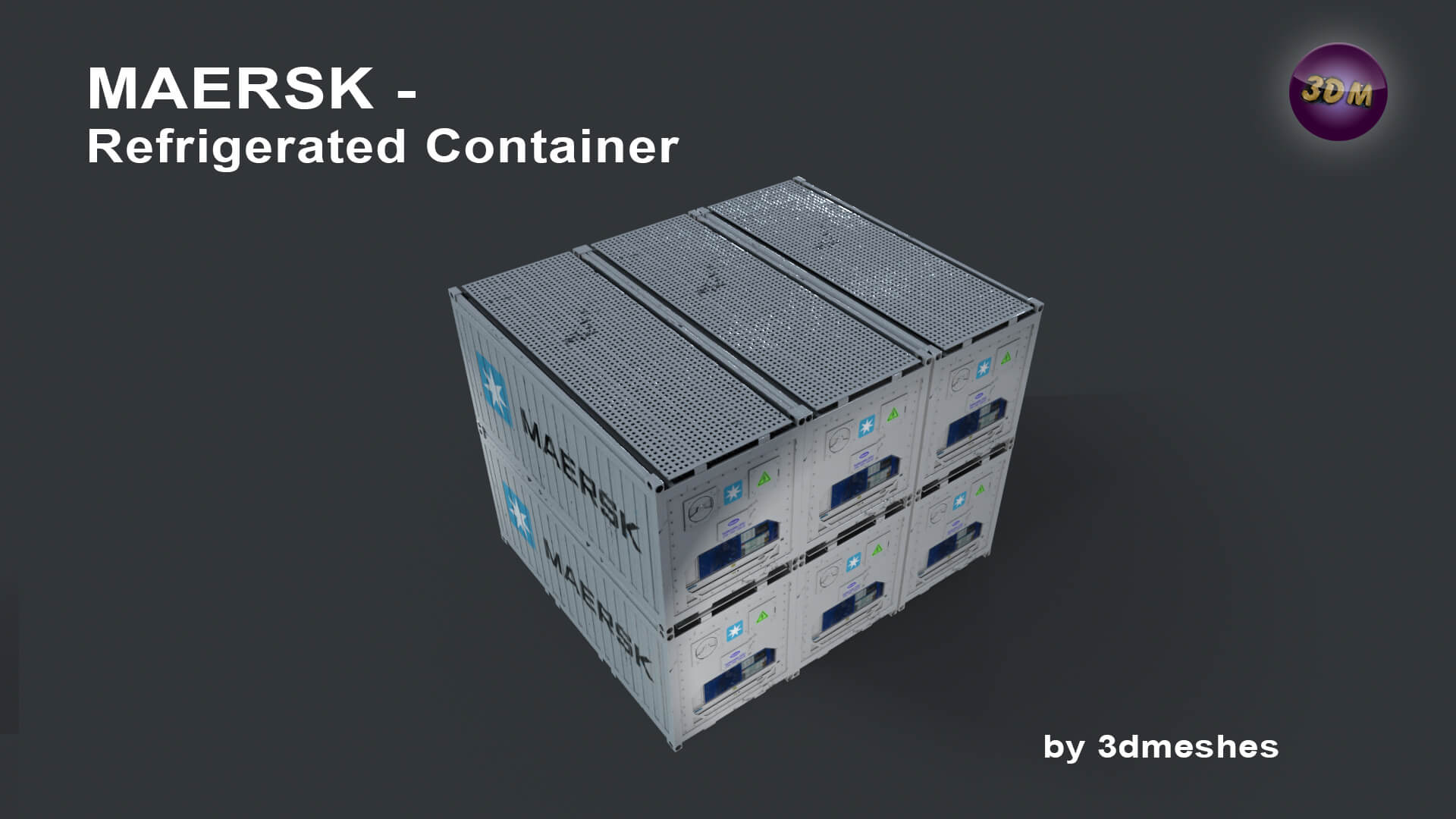 Maersk - Refrigerated Container - PBR 3D Model by 3dmeshes