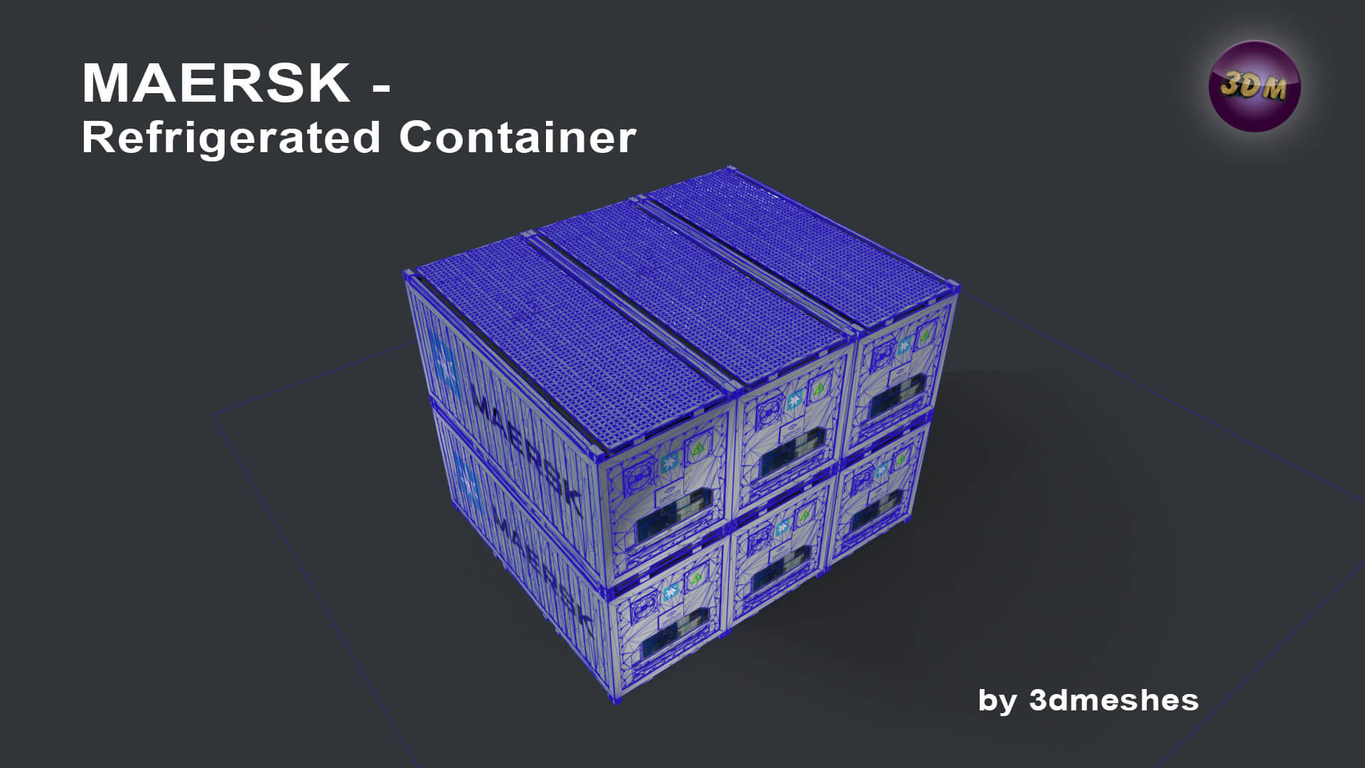 Maersk - Refrigerated Container - PBR 3D Model by 3dmeshes