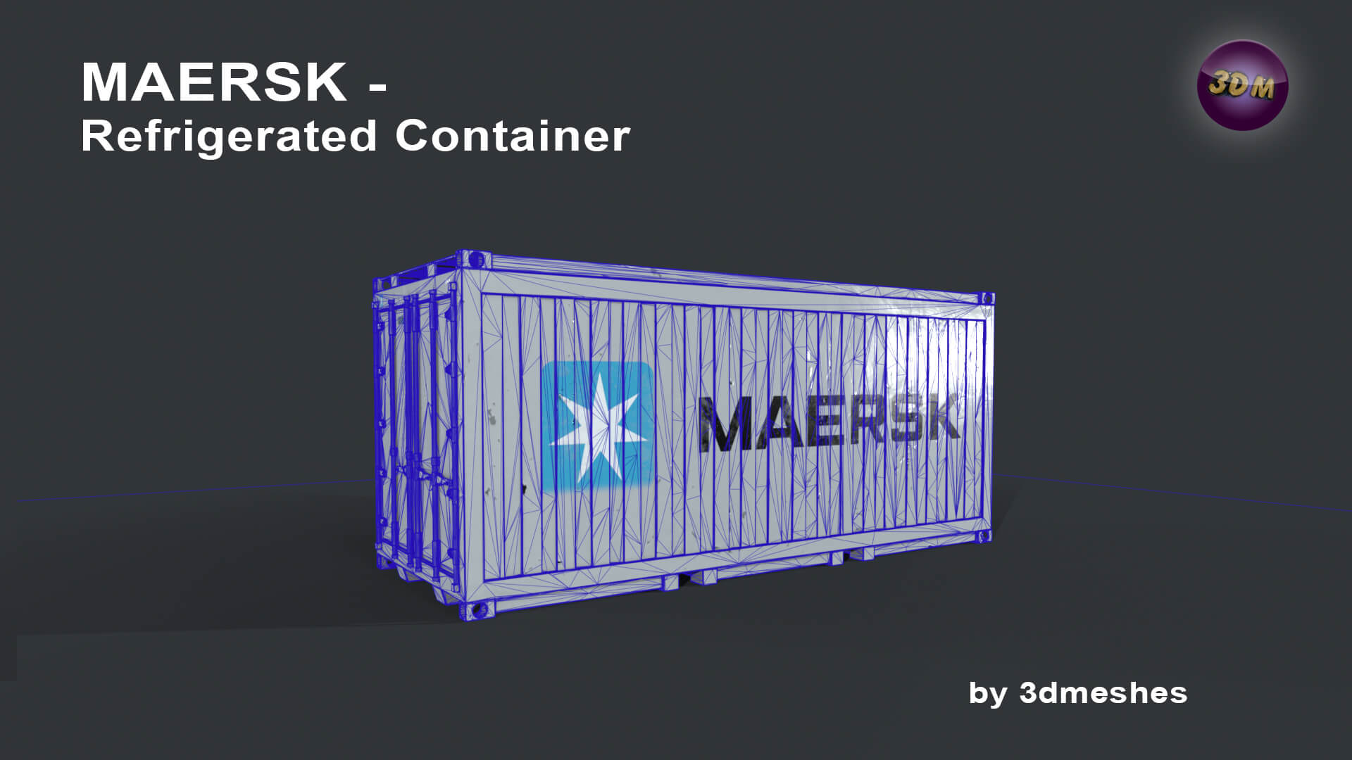 Maersk - Refrigerated Container - PBR 3D Model by 3dmeshes