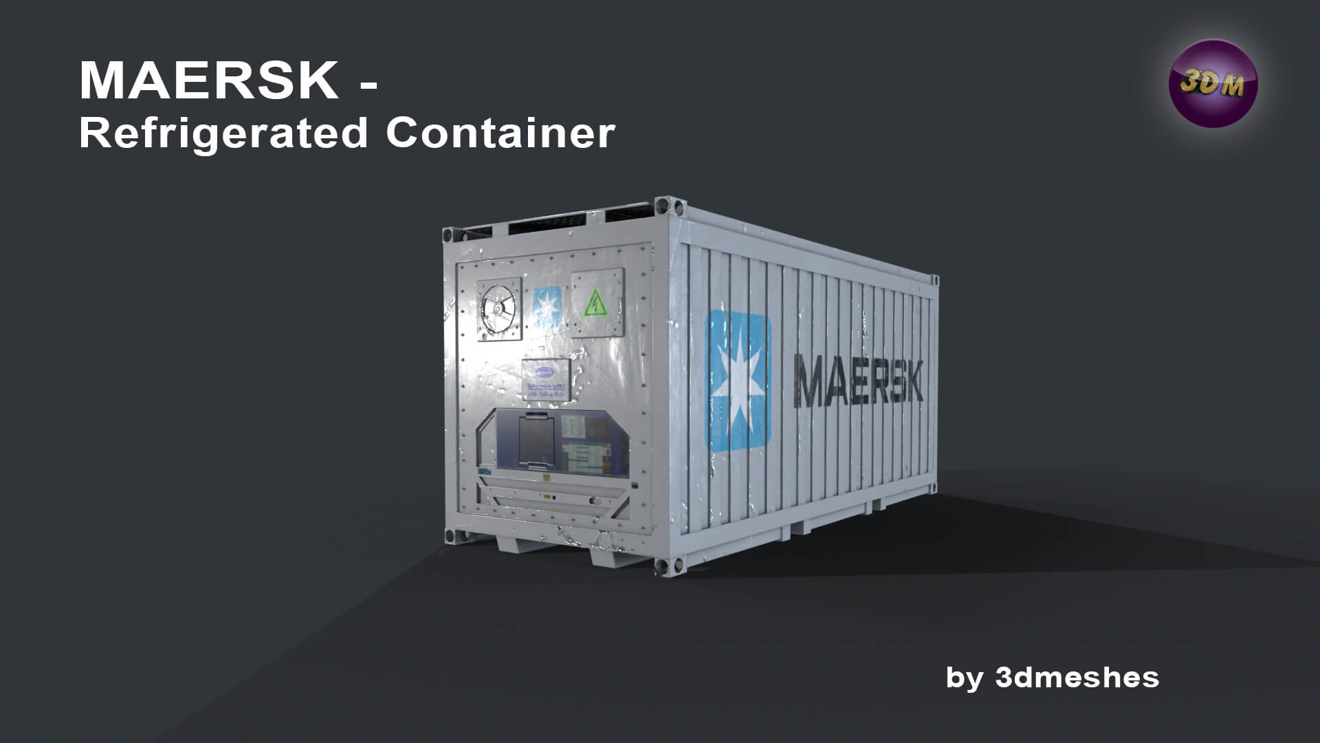 Maersk - Refrigerated Container - PBR 3D Model by 3dmeshes