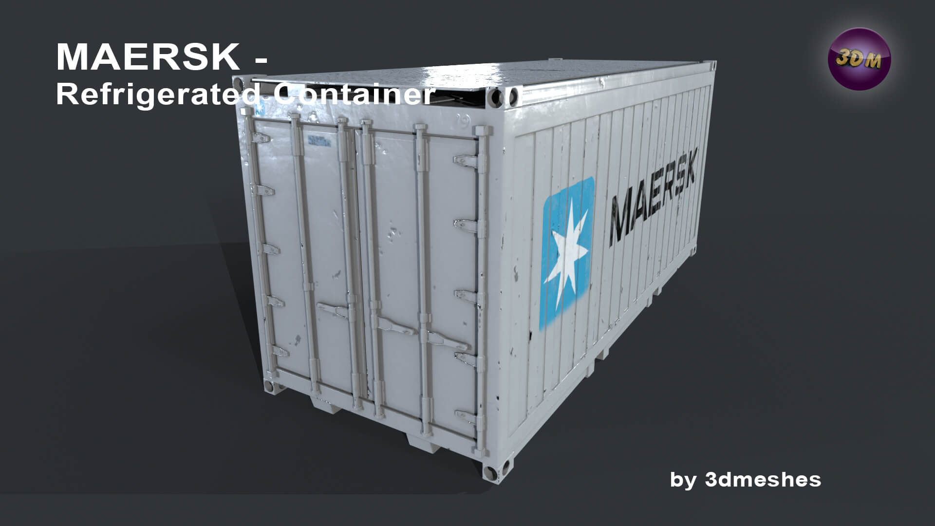 Maersk - Refrigerated Container - PBR 3D Model by 3dmeshes