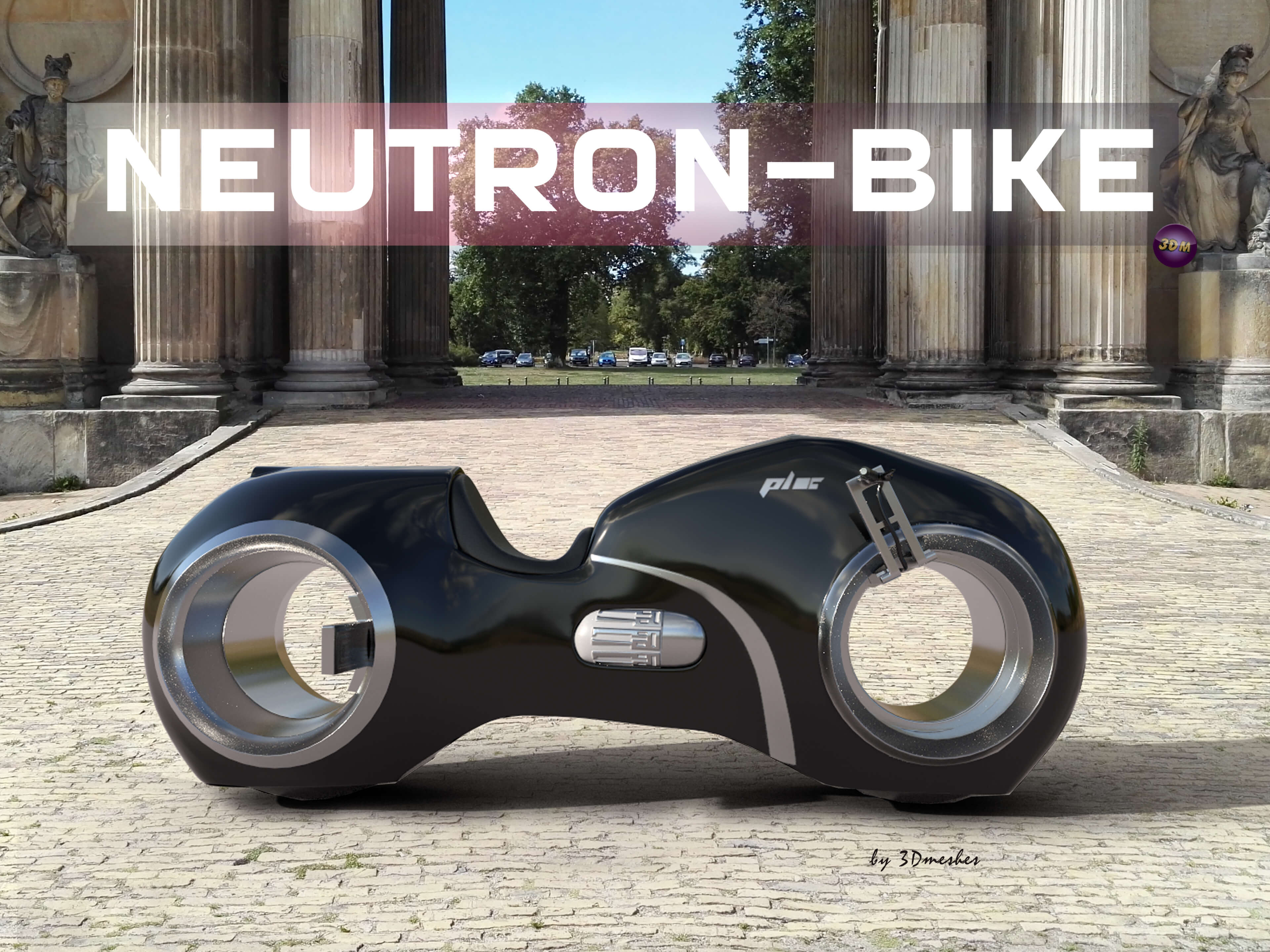 Neutron - Bike - PBR Low Poly - Free Model by 3dmeshes