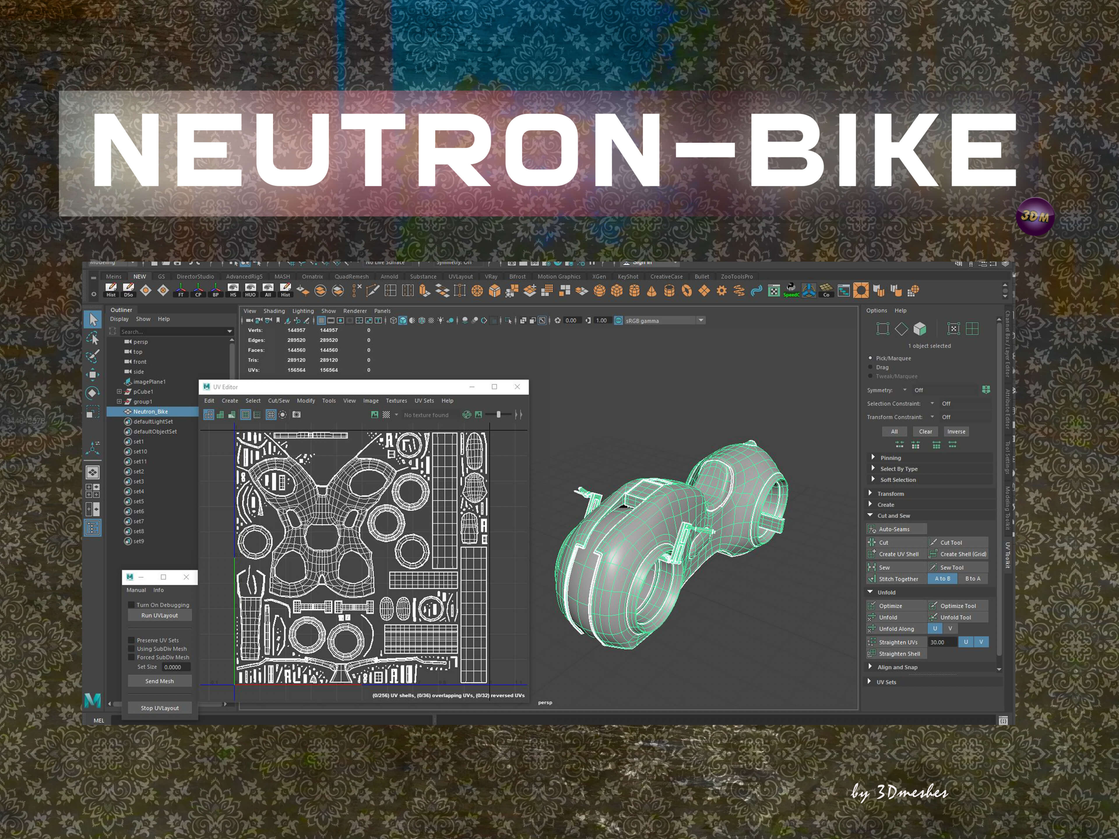 Neutron - Bike - PBR Low Poly - Free Model by 3dmeshes