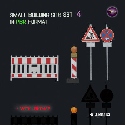 Small Building Site Set 4 in PBR Format - 3D Model by 3dmeshes