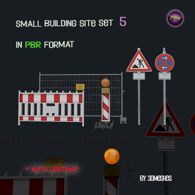 Small Building Site Set 5 in PBR Format - 3D Model by 3dmeshes