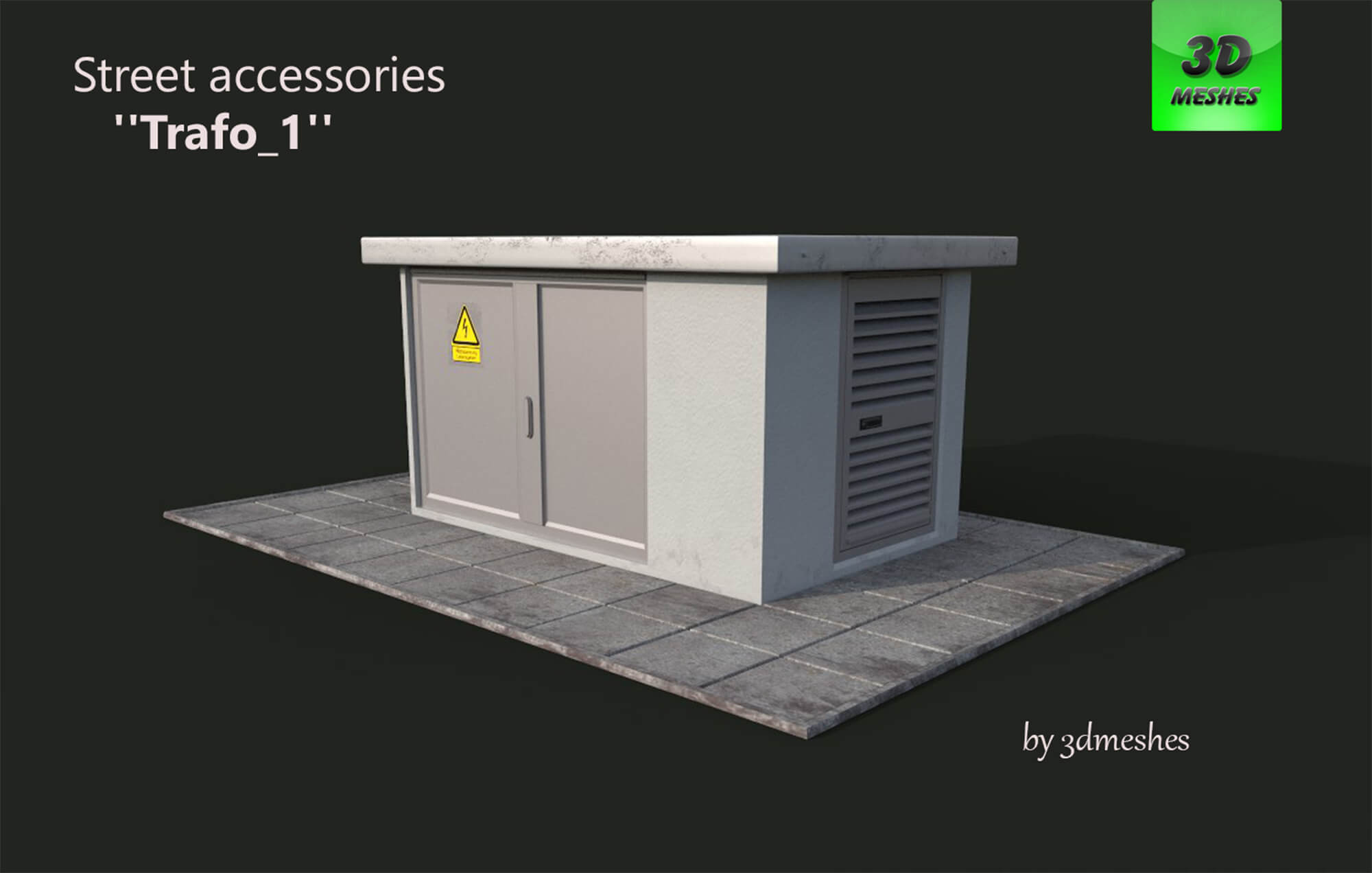 Street Accessories - Trafo 1 - PBR 3D Model by 3dmeshes