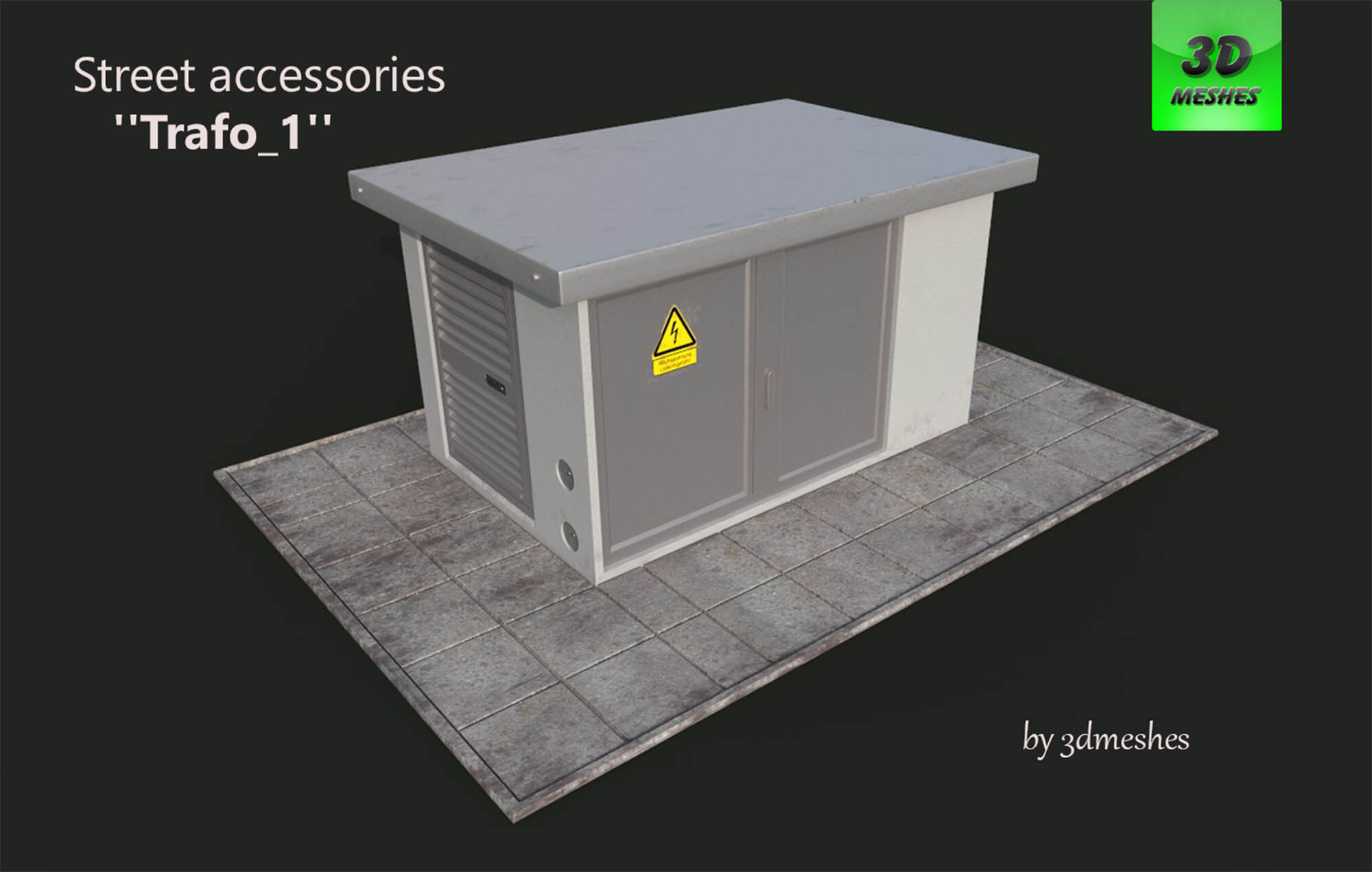 Street Accessories - Trafo 1 - PBR 3D Model by 3dmeshes