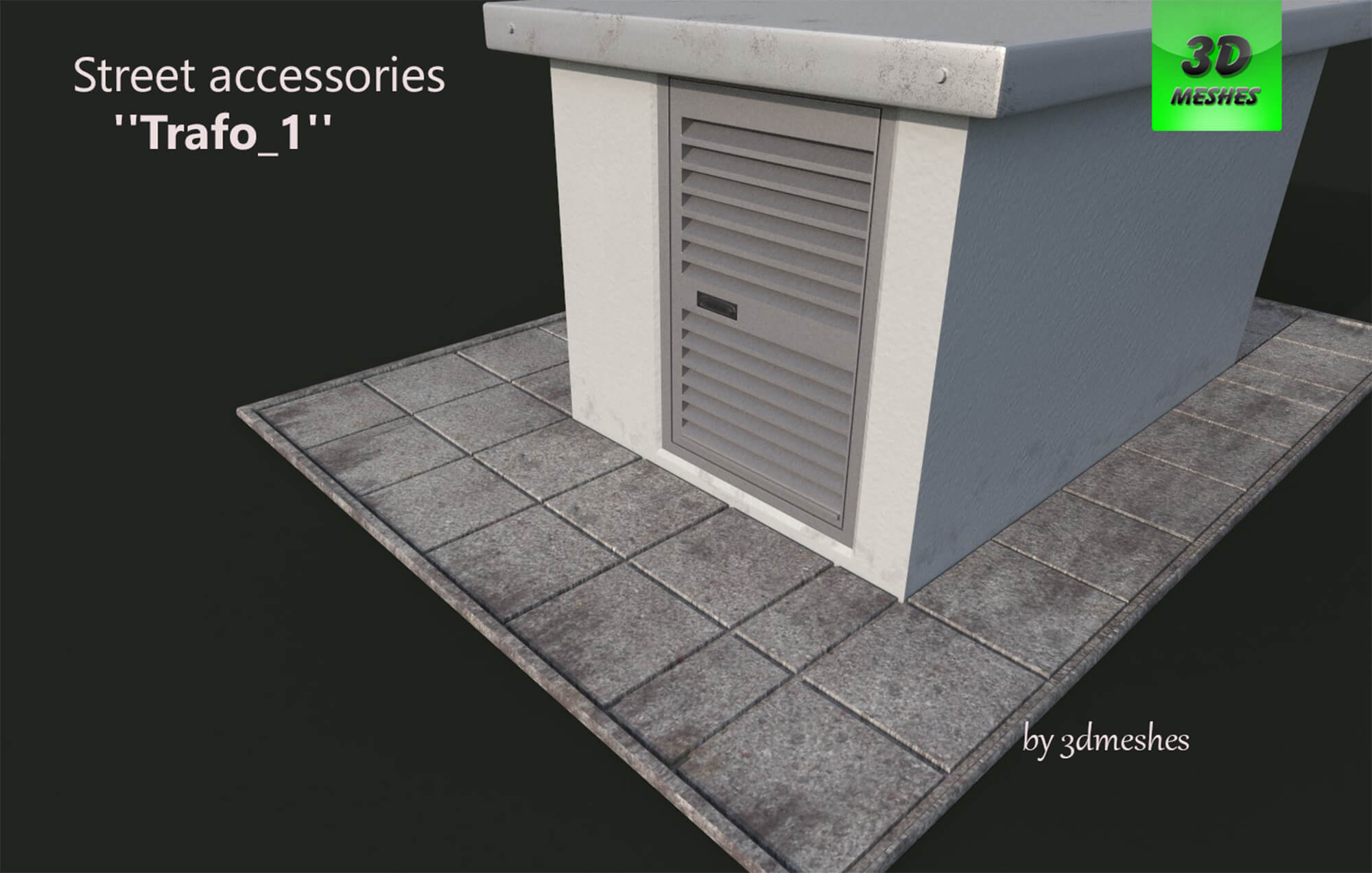 Street Accessories - Trafo 1 - PBR 3D Model by 3dmeshes