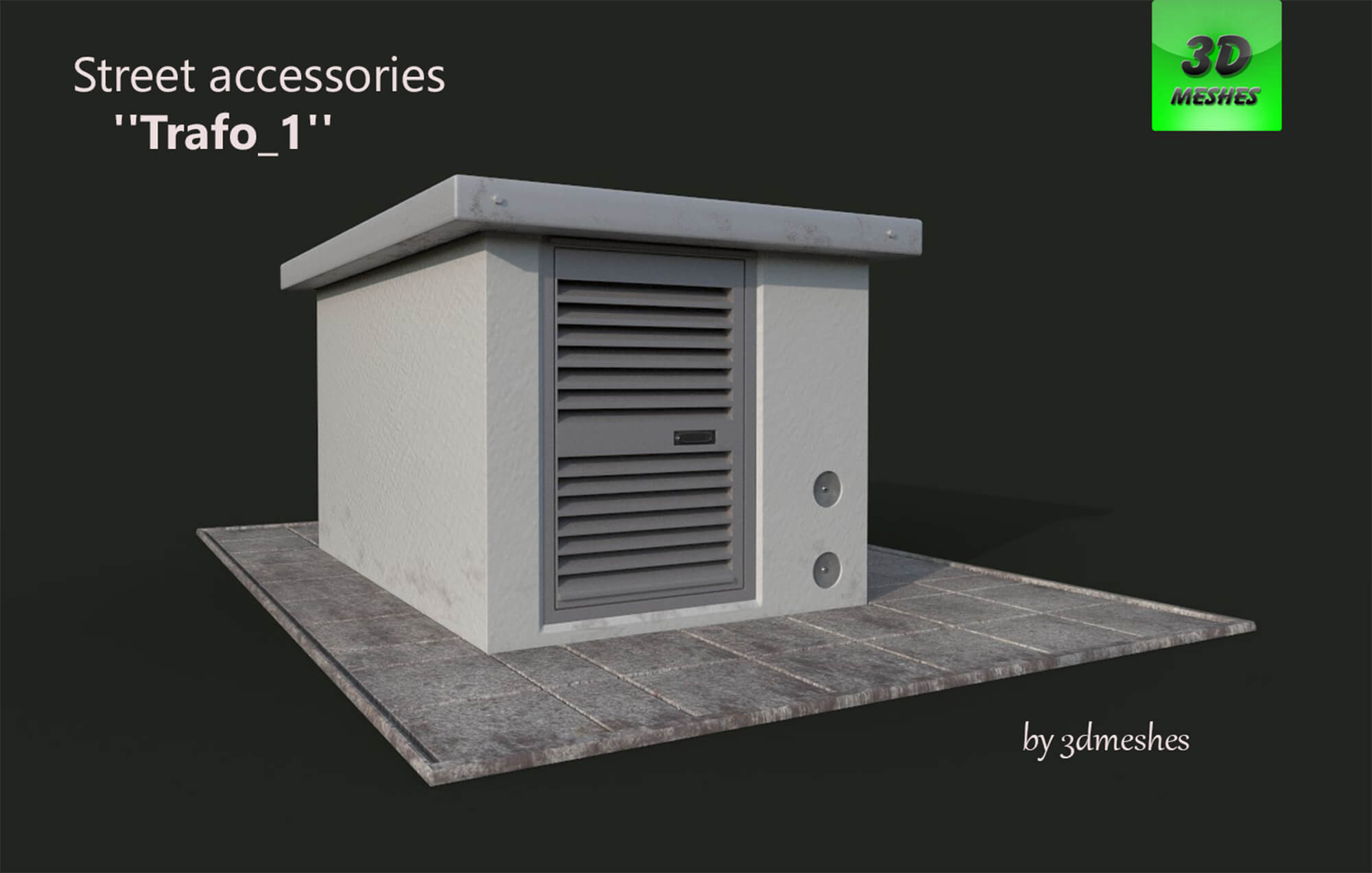 Street Accessories - Trafo 1 - PBR 3D Model by 3dmeshes