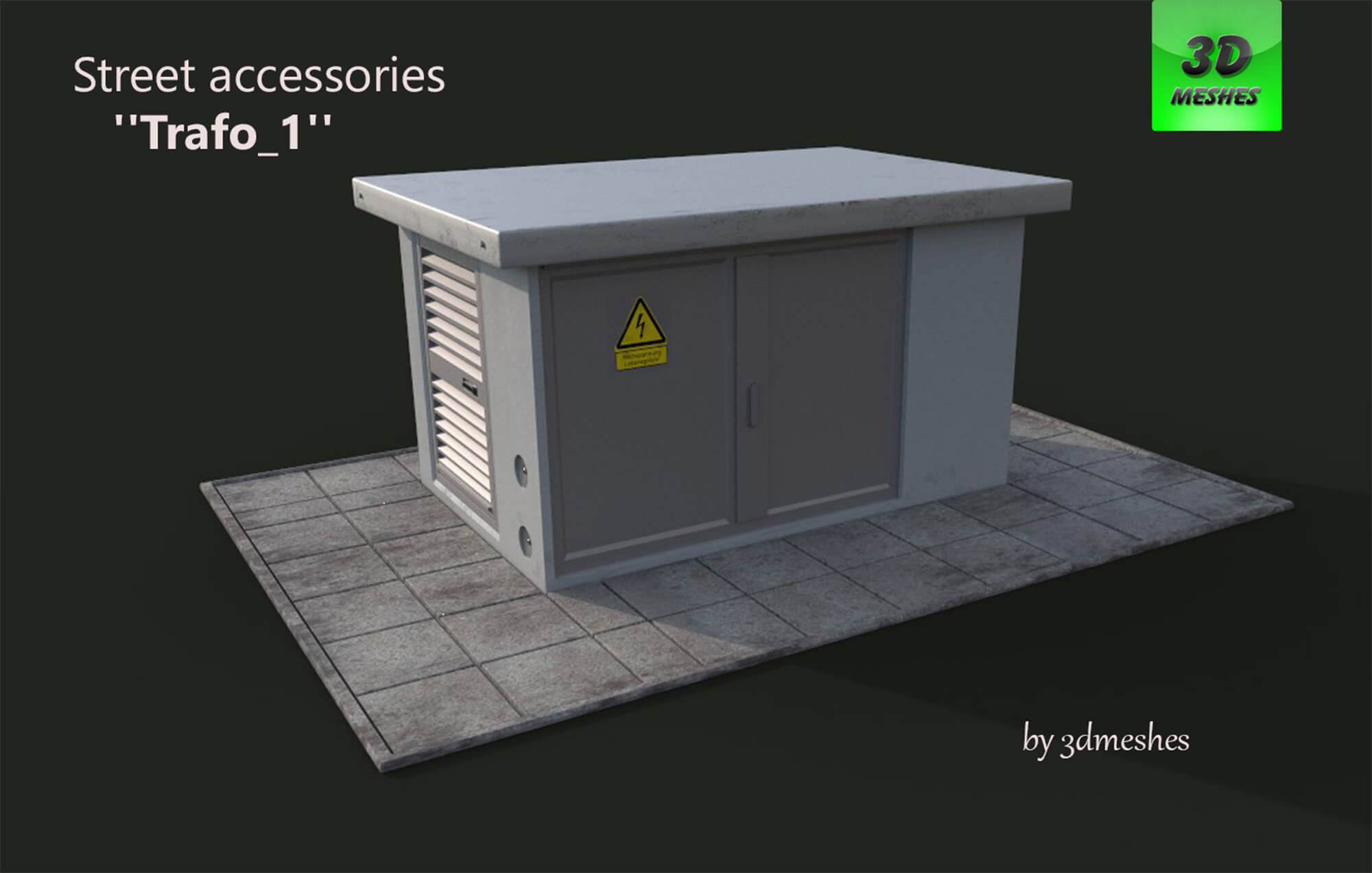 Street Accessories - Trafo 1 - PBR 3D Model by 3dmeshes