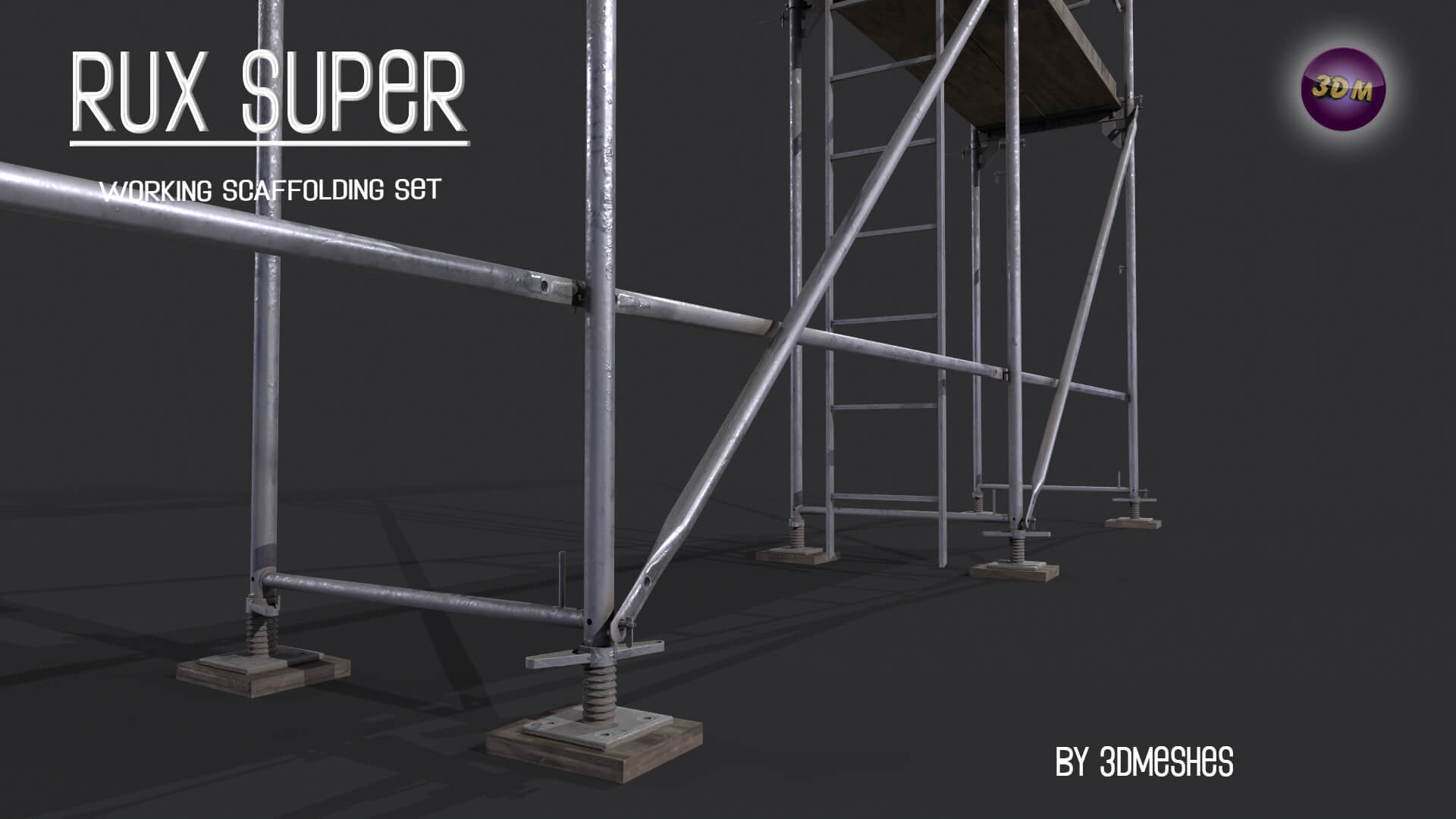 Working Scaffolding Set - Rux Super 3D Model by 3dmeshes