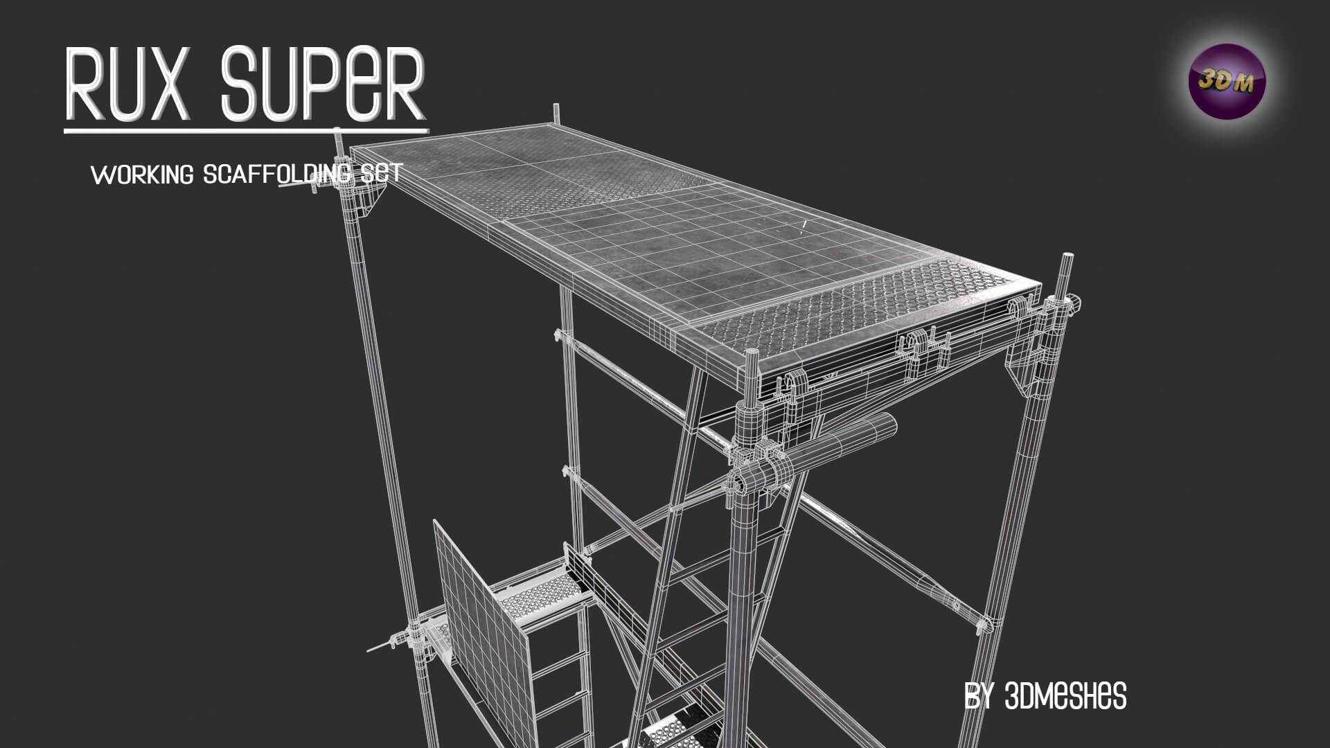 Working Scaffolding Set - Rux Super 3D Model by 3dmeshes