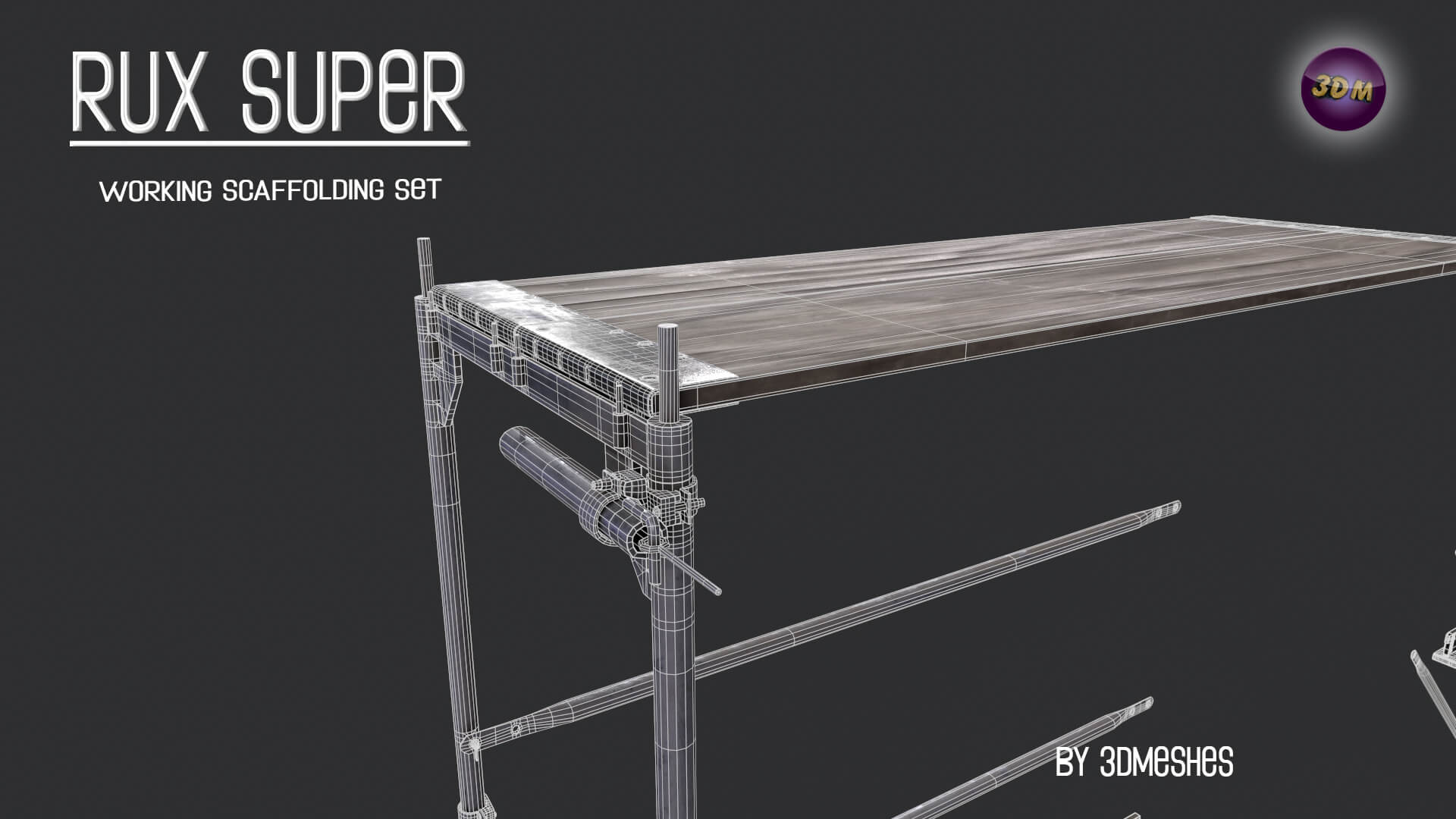 Working Scaffolding Set - Rux Super 3D Model by 3dmeshes