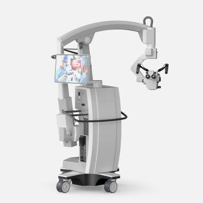 Advanced Surgical Microscope with Monitor Rigged - 3D Model by 3dmi