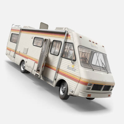 Breaking Bad RV Fleetwood Bounder 1986 Rigged for Maya - 3D Model by 3dmi