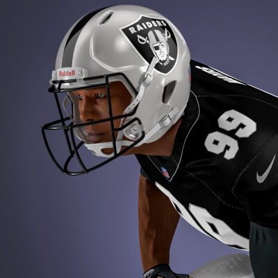 Las Vegas Raiders American Football Player Rigged Fur - 3D Model by 3dmi