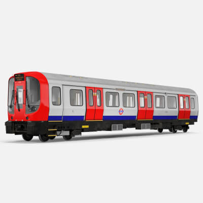 London Subway Train S8 Locomotive Rigged - 3D Model by 3dmi