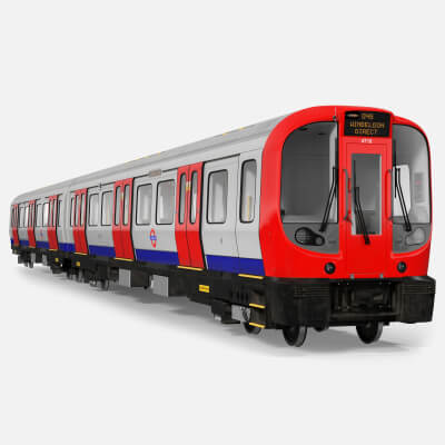 London Subway Train S8 Rigged - 3D Model by 3dmi