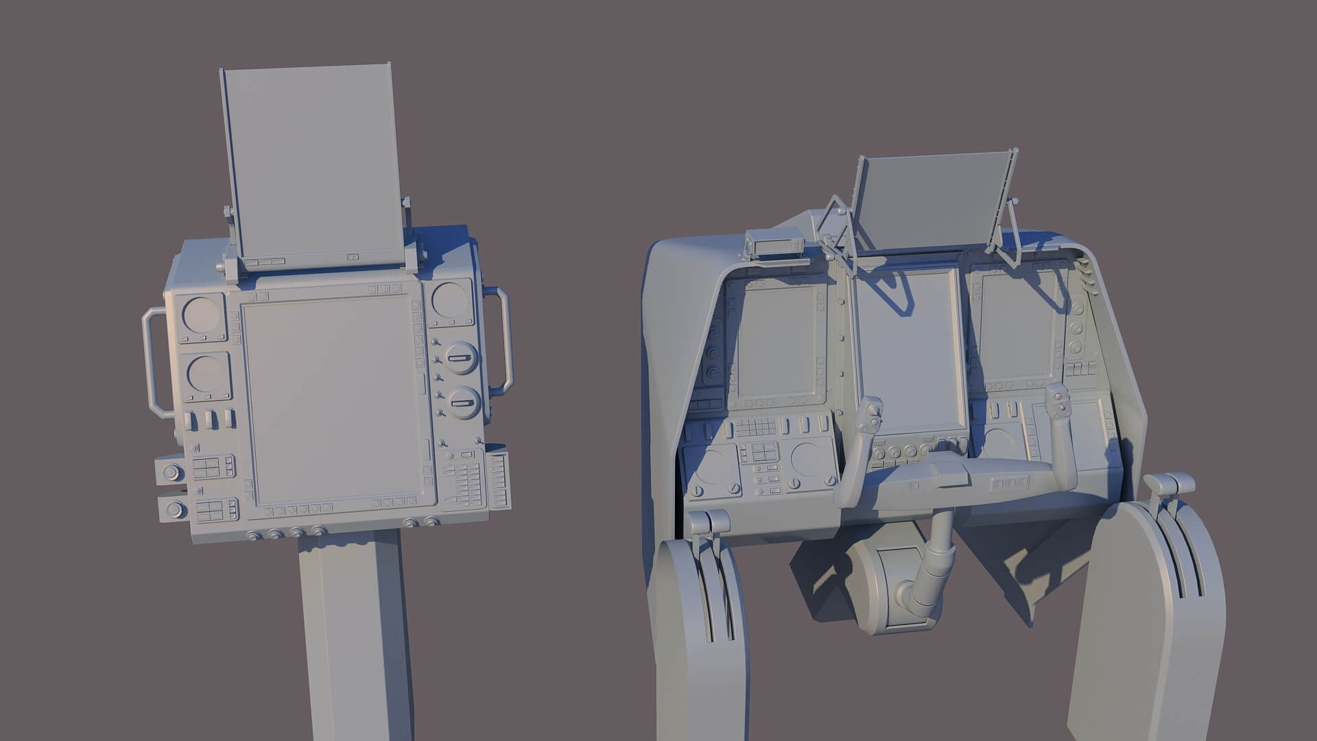 Aircraft Cockpit Control Panel - 3D Model by 3dmode