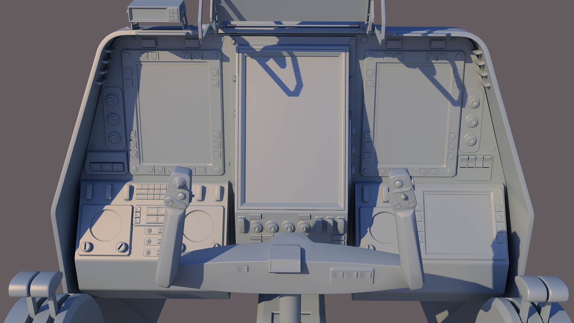 Aircraft Cockpit Control Panel - 3D Model by 3dmode