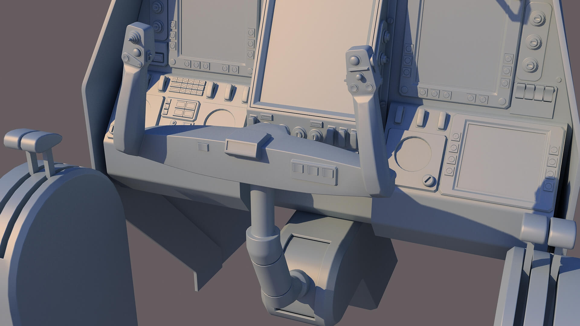 Aircraft Cockpit Control Panel - 3D Model by 3dmode
