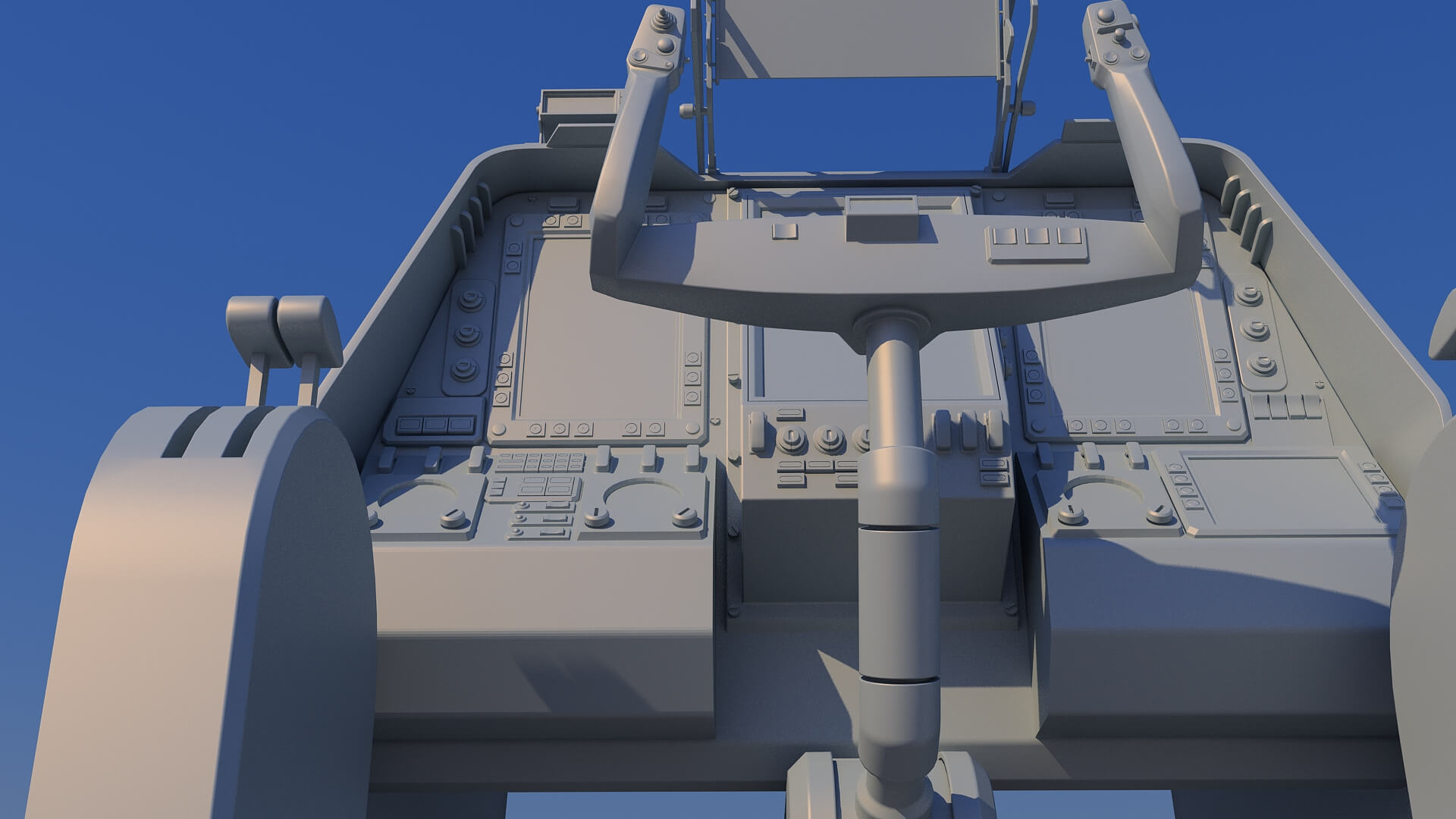 Aircraft Cockpit Control Panel - 3D Model by 3dmode