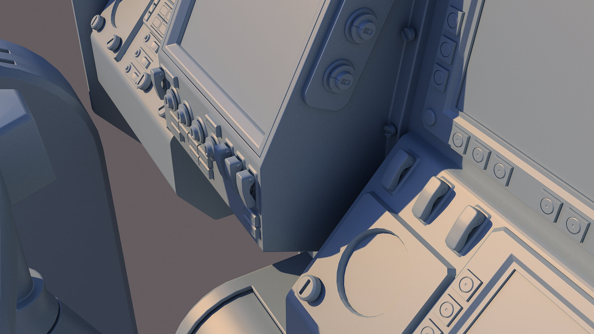Aircraft Cockpit Control Panel - 3D Model by 3dmode