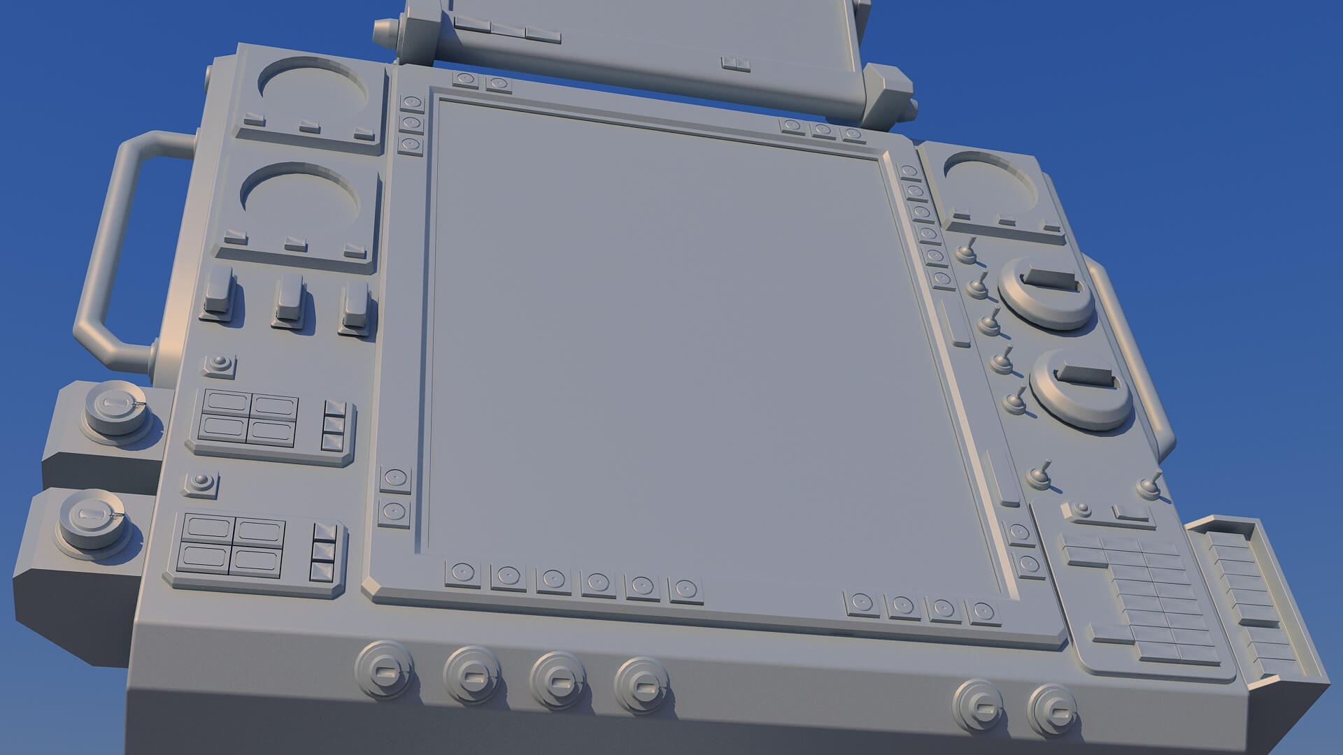 Aircraft Cockpit Control Panel - 3D Model by 3dmode