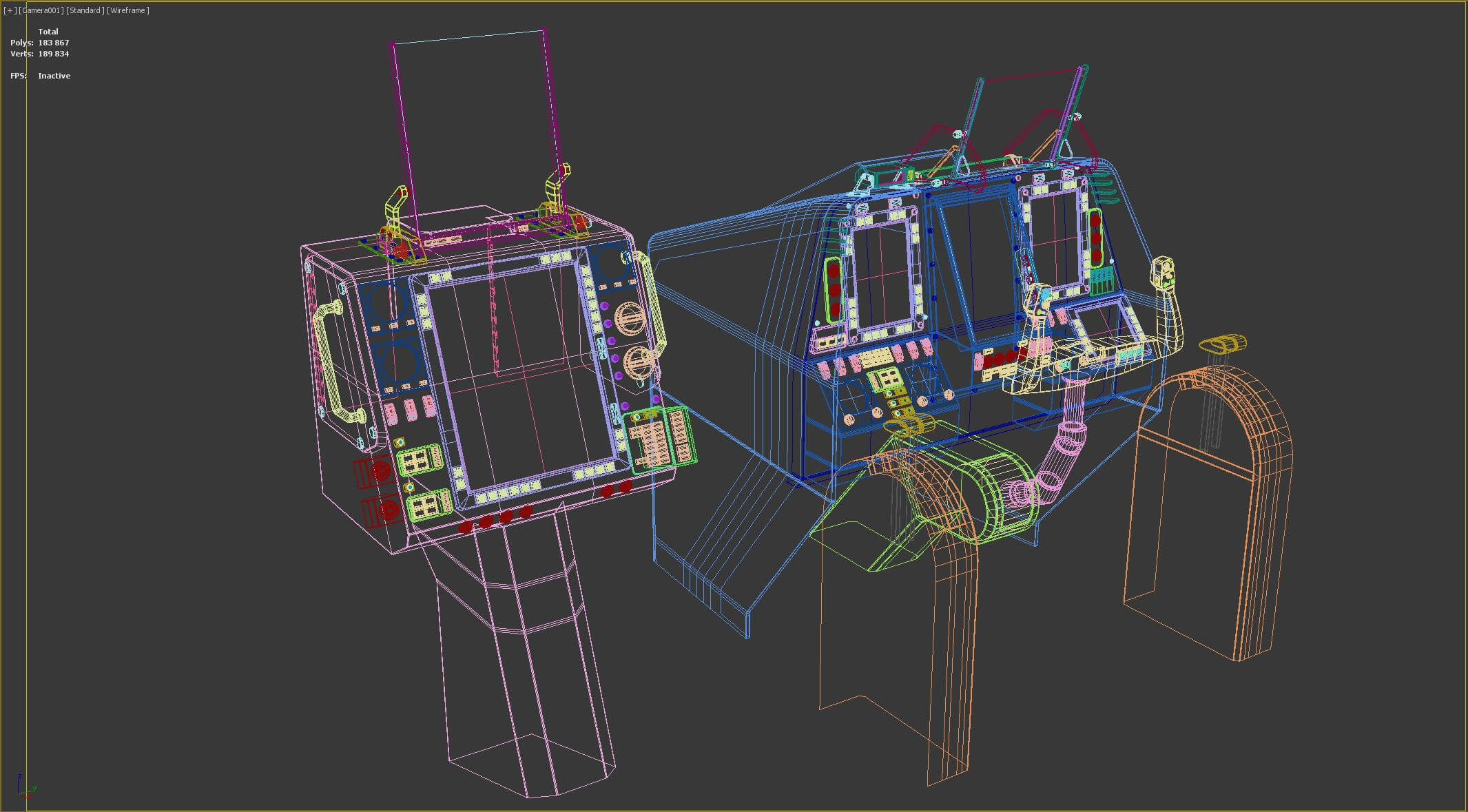 Aircraft Cockpit Control Panel - 3D Model by 3dmode