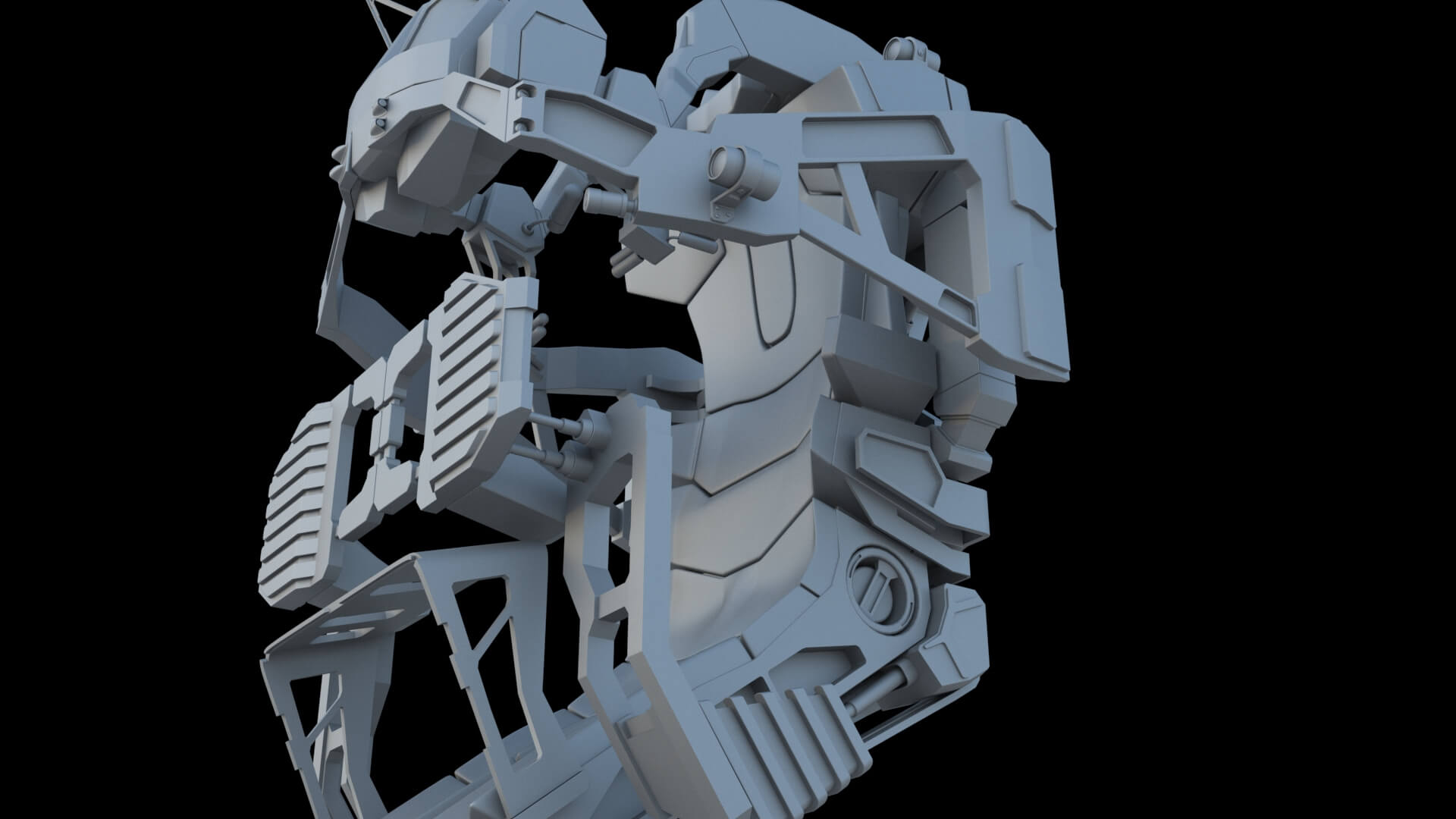 Mech Seat 3D Model by 3dmode