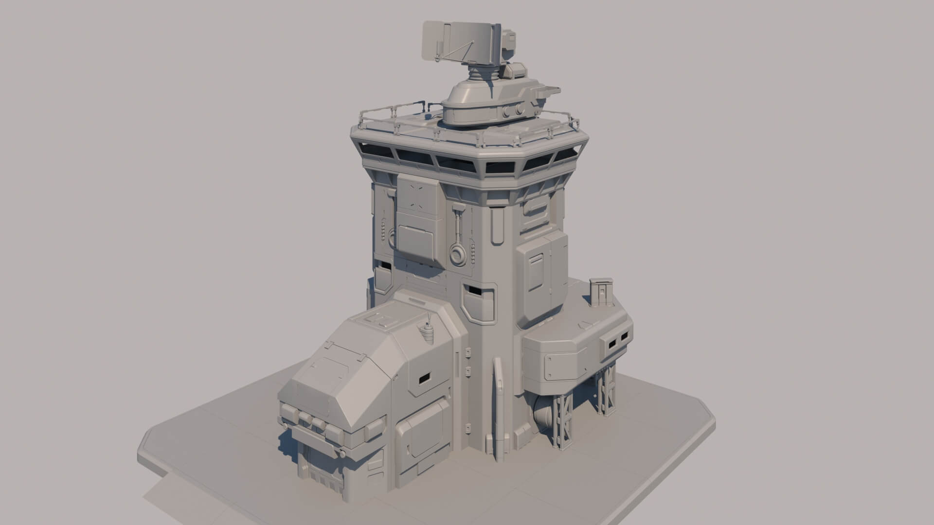 Modular Outpost - 3D Model by 3dmode