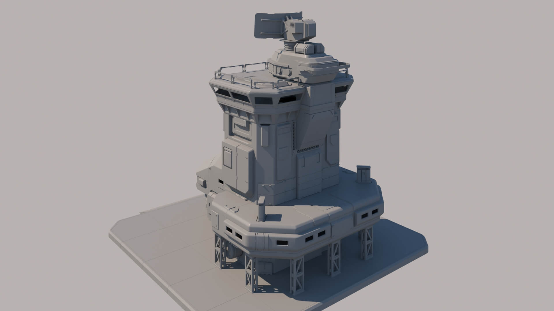 Modular Outpost - 3D Model by 3dmode
