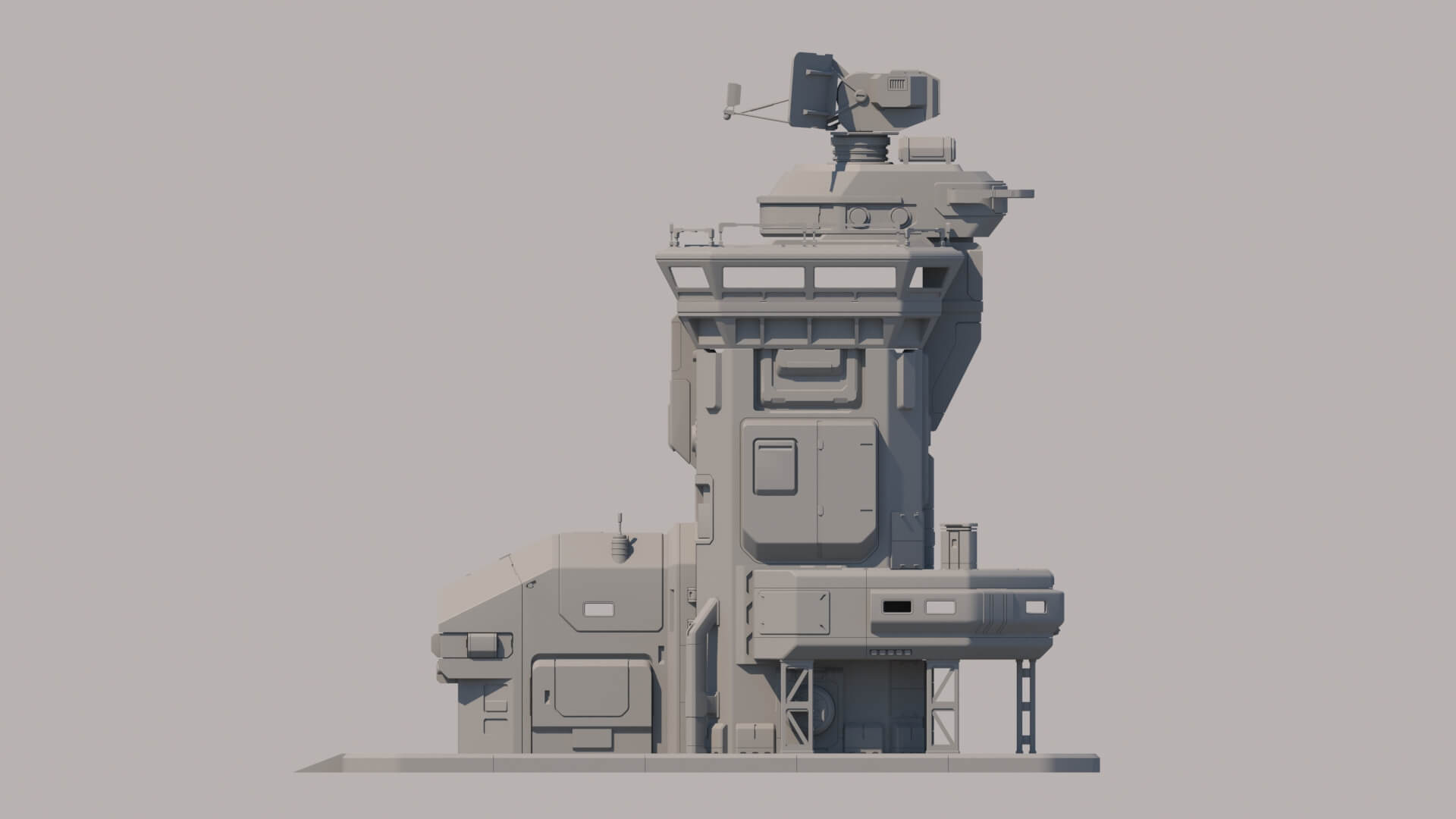 Modular Outpost - 3D Model by 3dmode