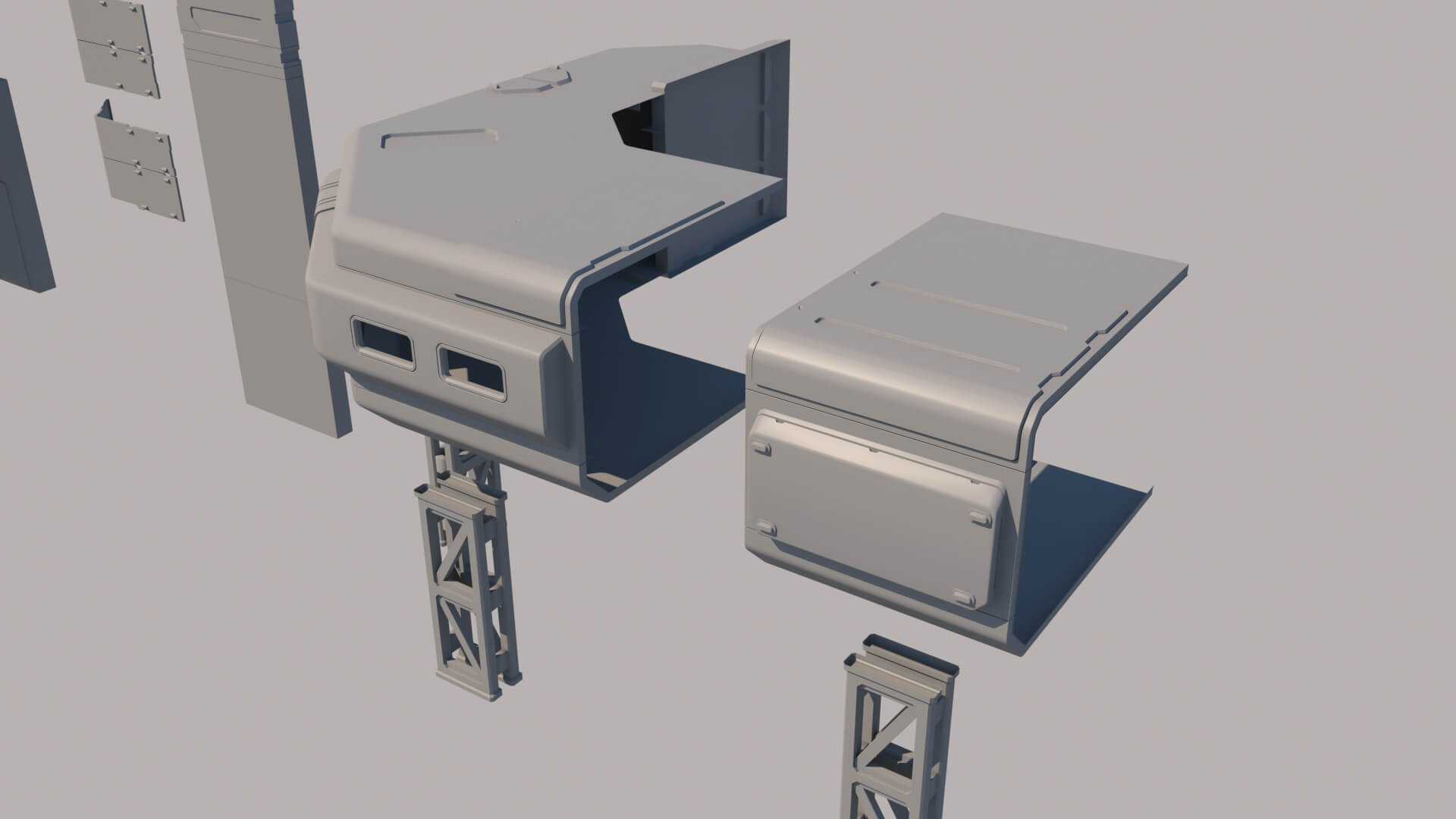 Modular Outpost - 3D Model by 3dmode