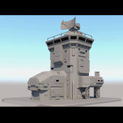 Modular Outpost - 3D Model by 3dmode