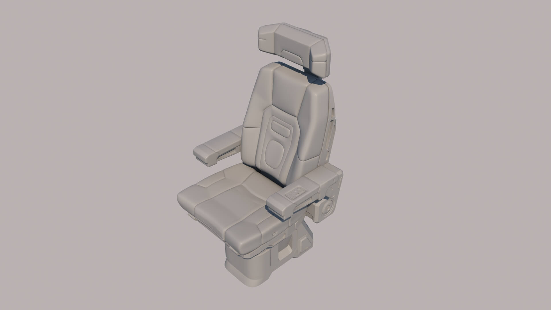 Sci-Fi Pilots Seat 3D Model by 3dmode