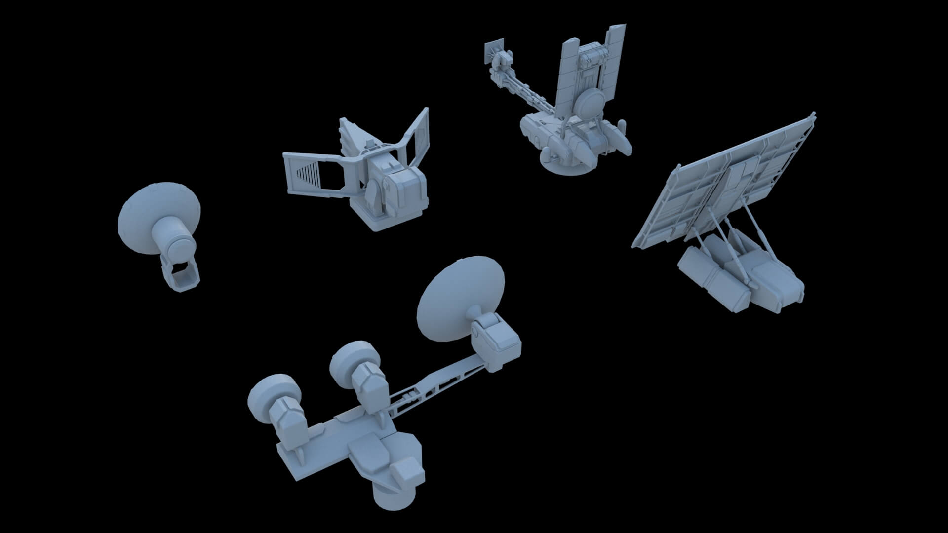 Radar Set Pieces of Equipment - 3D Model by 3dmode